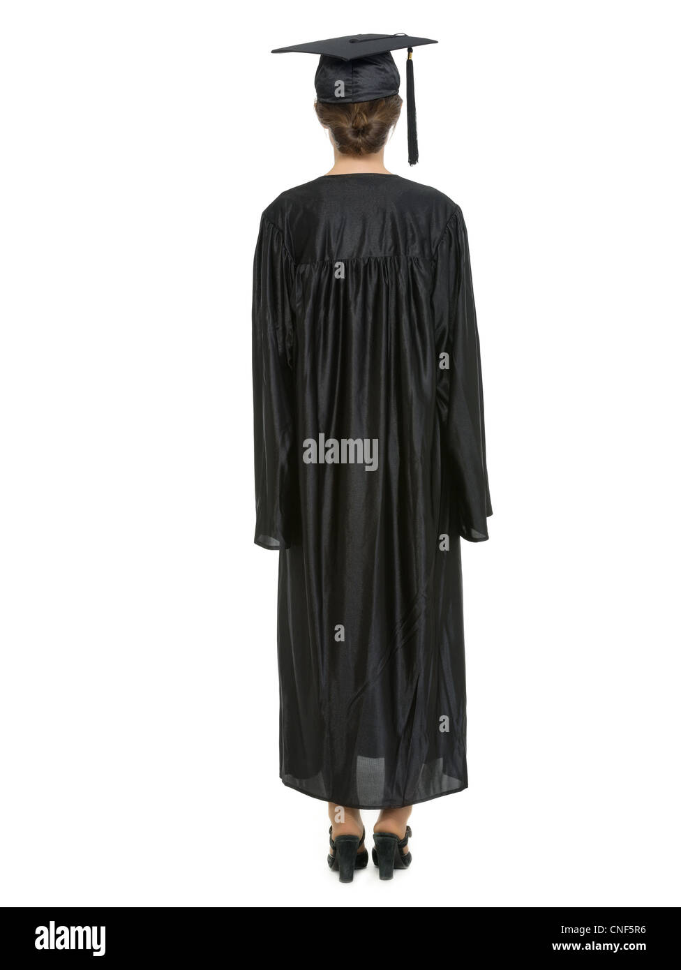 Full length portrait of graduation student woman. HQ photo. Not ...