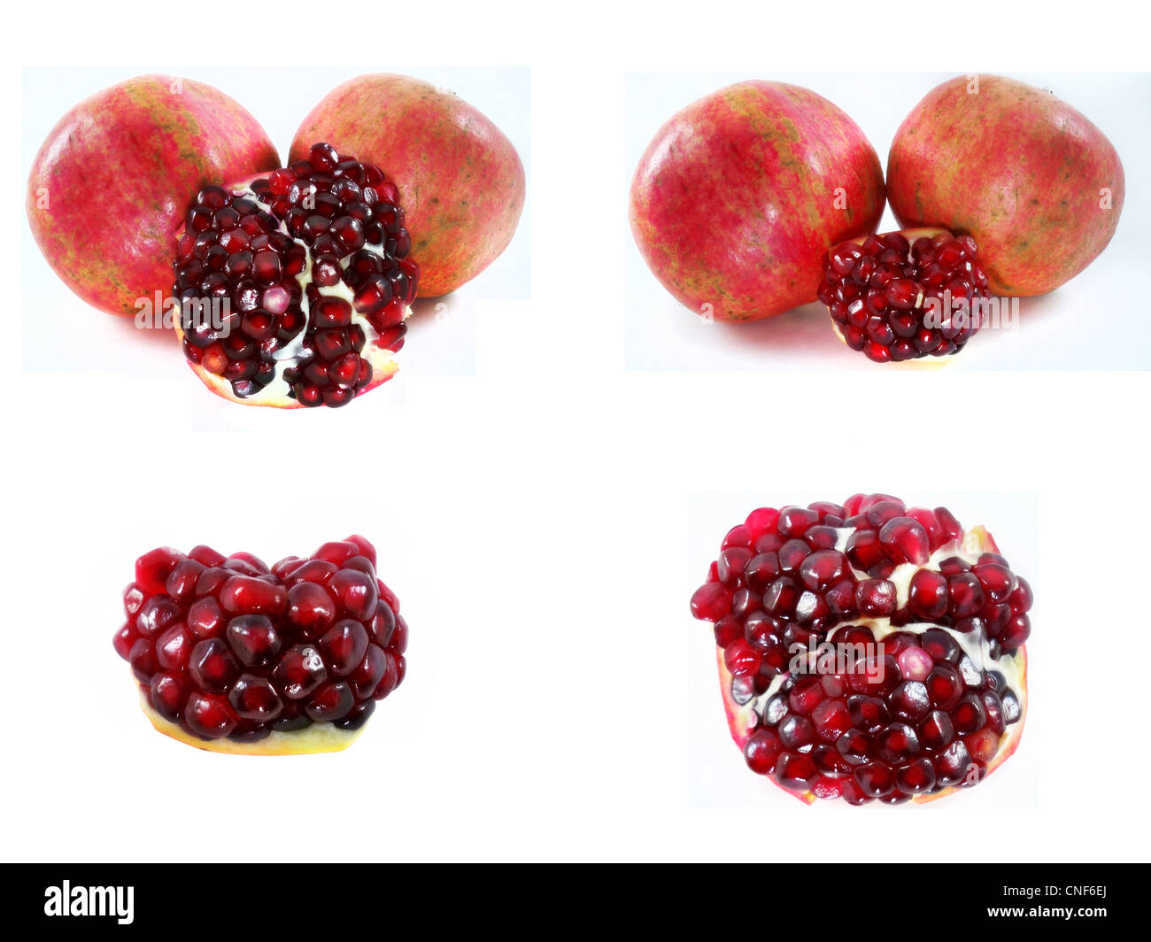 Ripe pomegranate detail Cut Out Stock Images & Pictures - Alamy