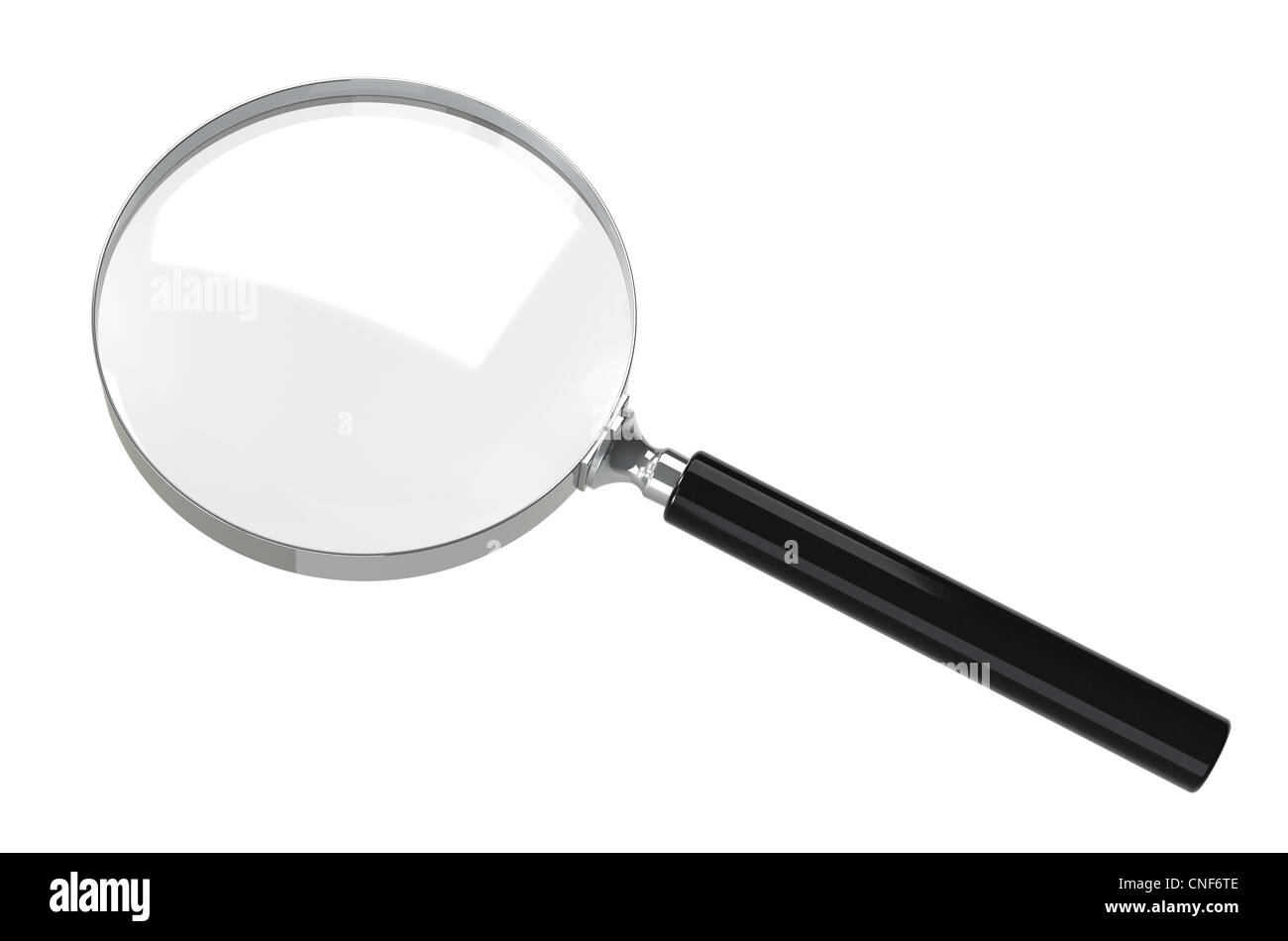 Simple Magnifying glass. Isolated on white background Stock Photo - Alamy