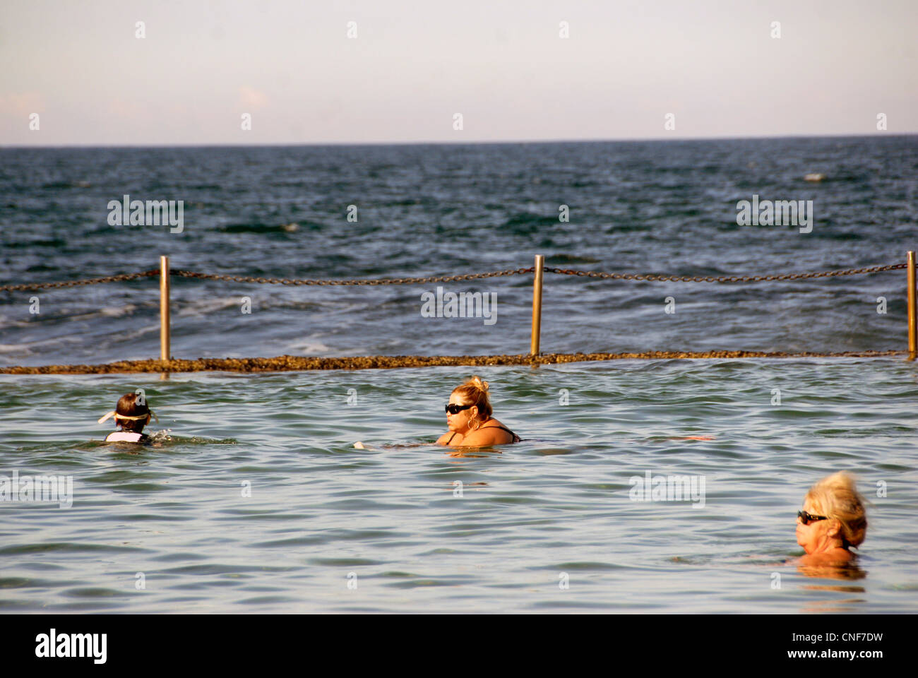 Seawater swimming pool created by incoming tide, Cronulla south of ...