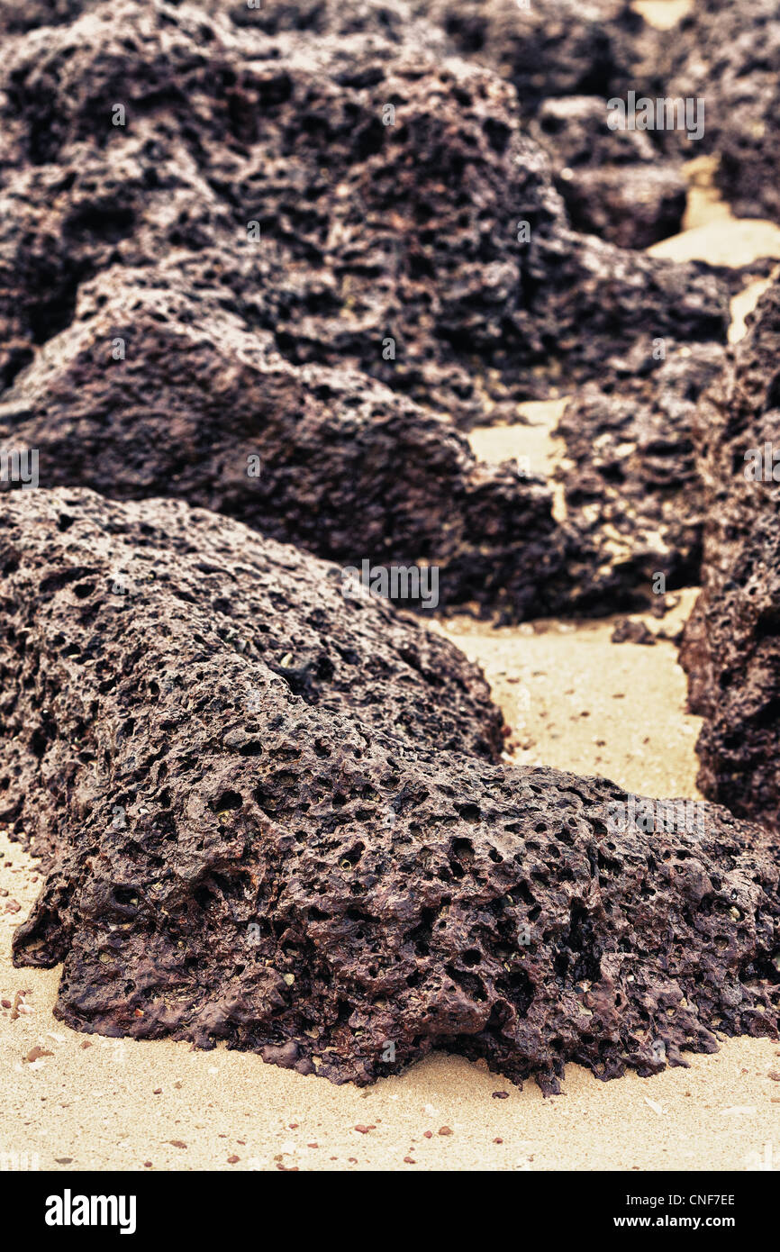 Rocks beach sand abstract detail hi-res stock photography and images ...