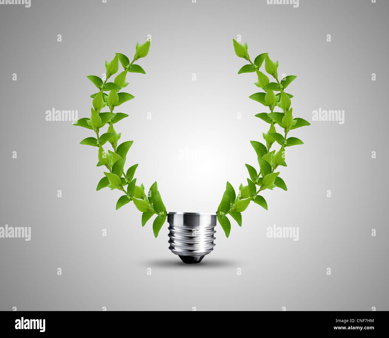 light bulb made from green Leaves , light bulb conceptual Image Stock ...