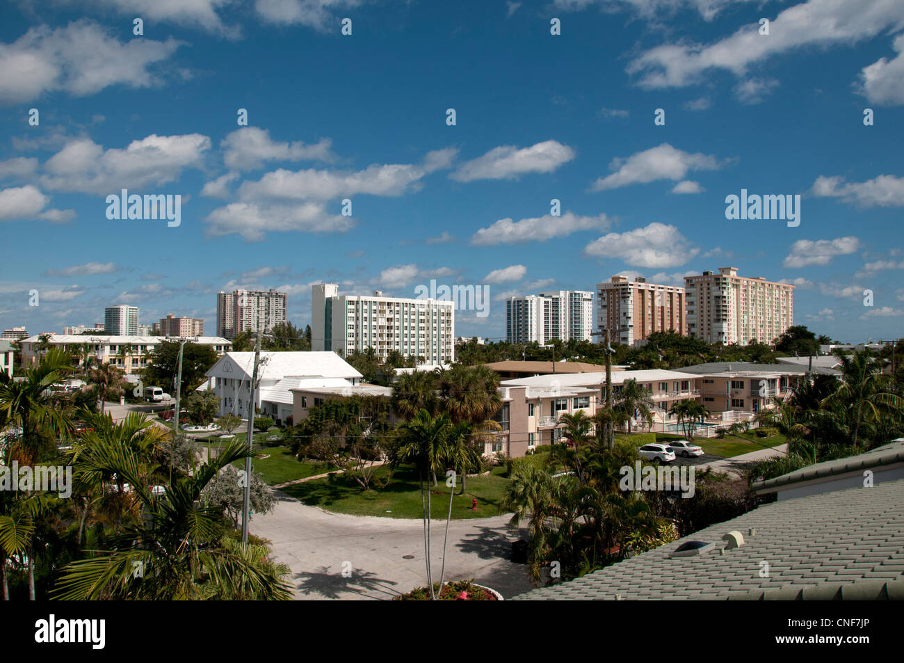 Pompano Beach skyline Stock Photo - Alamy