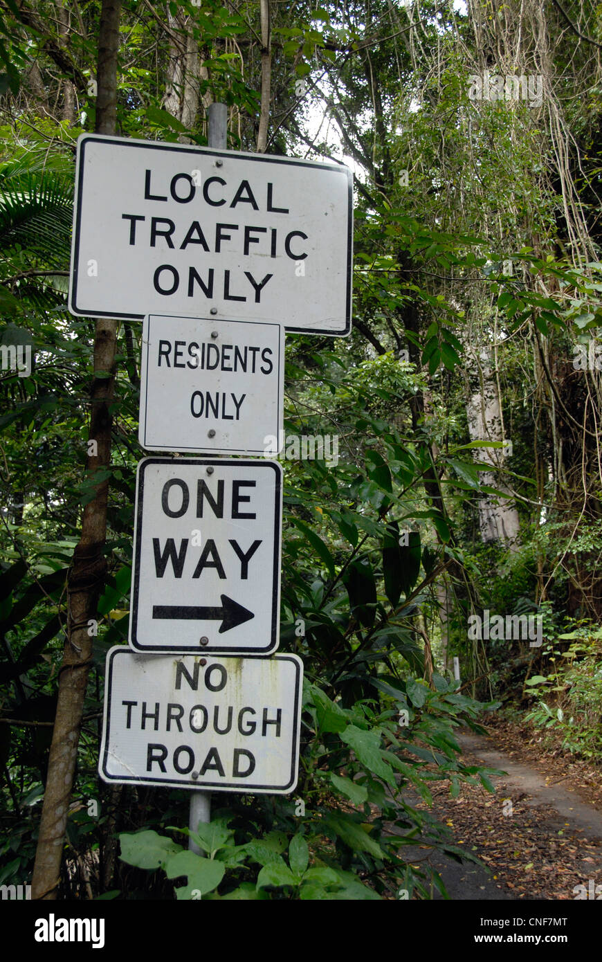Signs with many messages Queensland Australia Stock Photo - Alamy