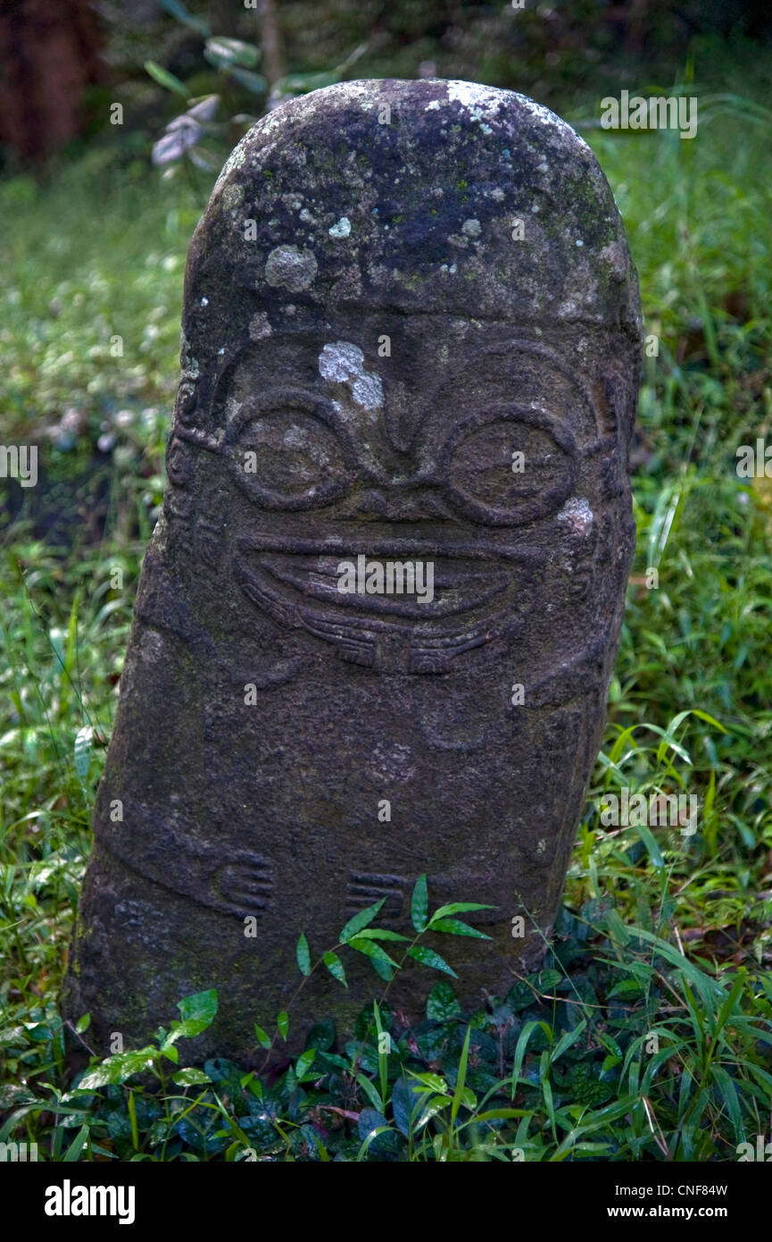 Marquises French Polynesia Pacific smiling tiki Stock Photo - Alamy