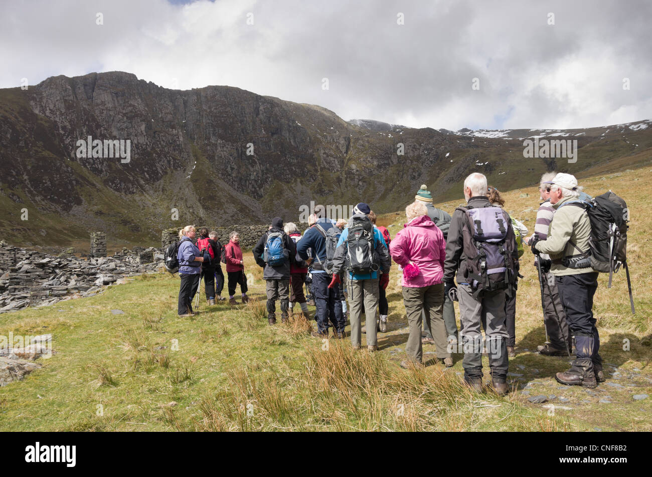Listening to walk leader hi-res stock photography and images - Alamy