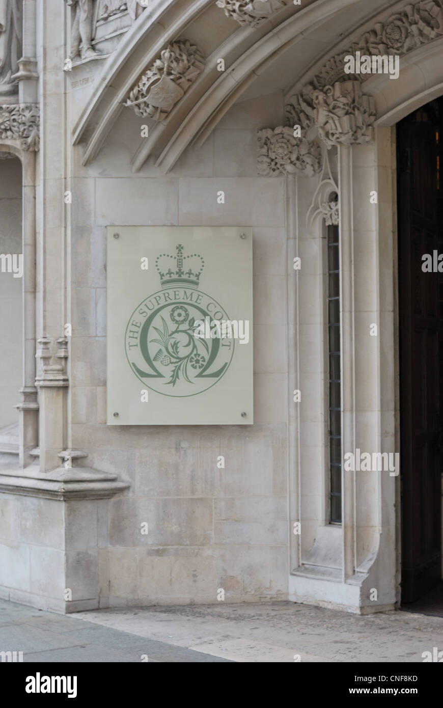 The supreme Court sign london Stock Photo - Alamy