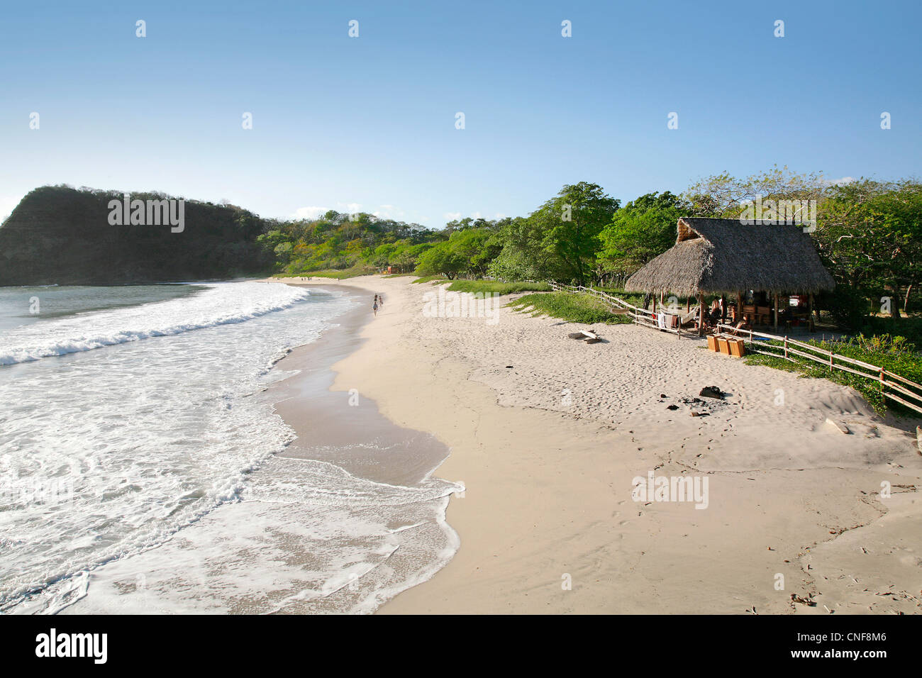 Madera beach near San Juan del Sur Nicaragua pacific ocean people sun ...
