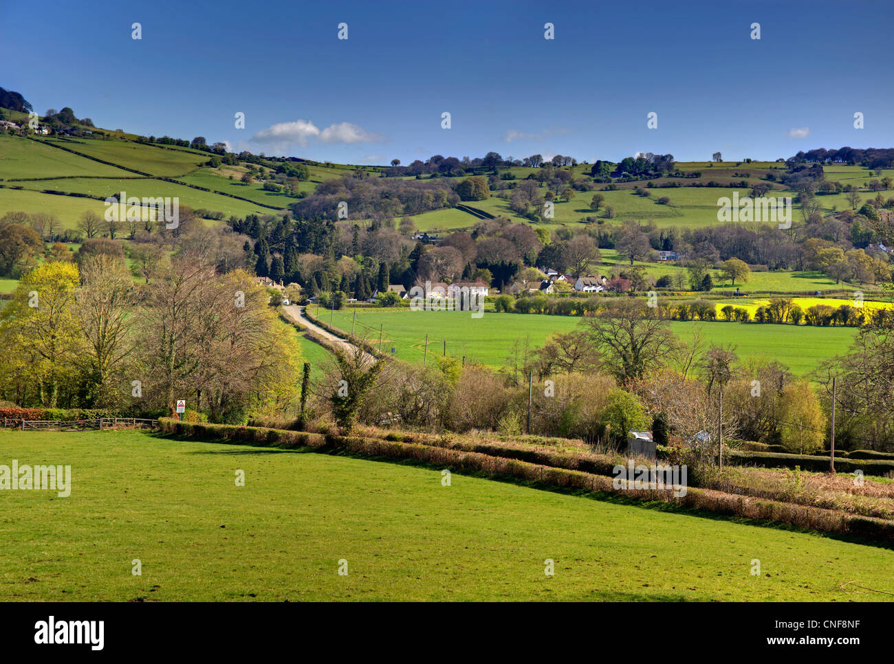 Vista of Lower Machen Village in the Rhymney Valley, South Wales, UK ...