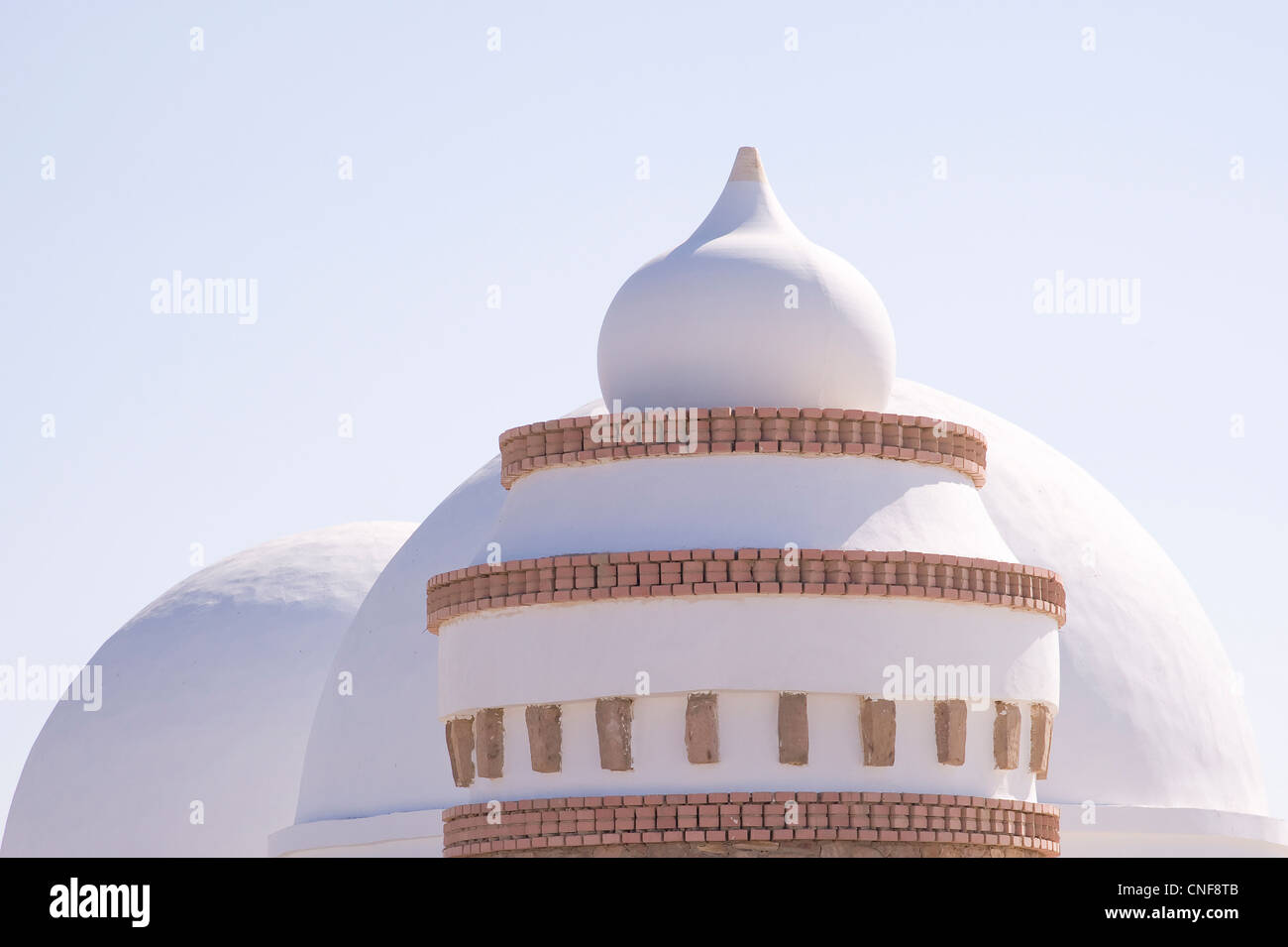 Architecture exotic building middle east on blue sky desert region ...