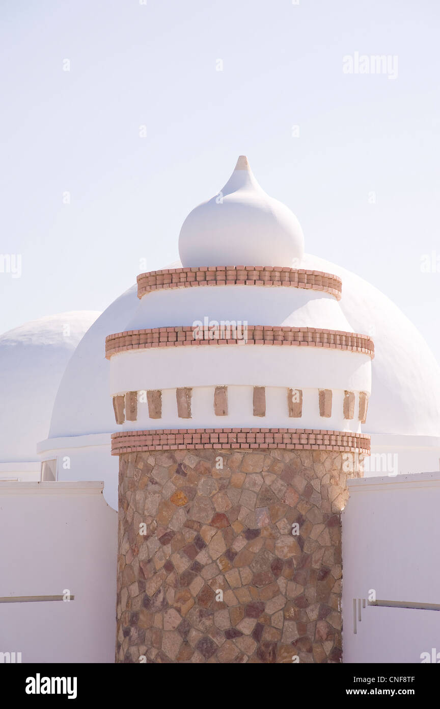 Architecture exotic building middle east on blue sky desert region ...