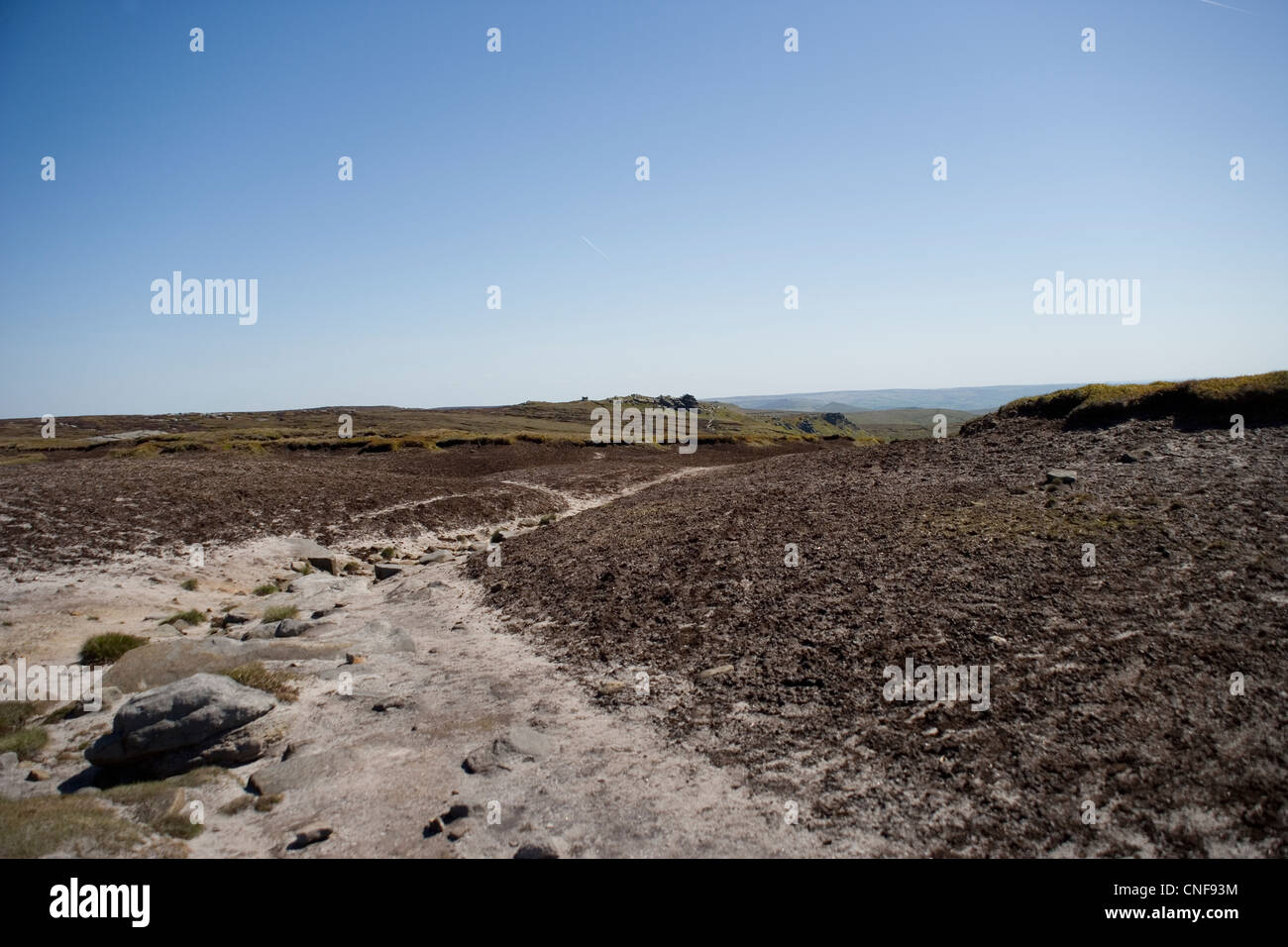 Kinder Low on Kinder Scout in the Peak District in Derbyshire Stock ...