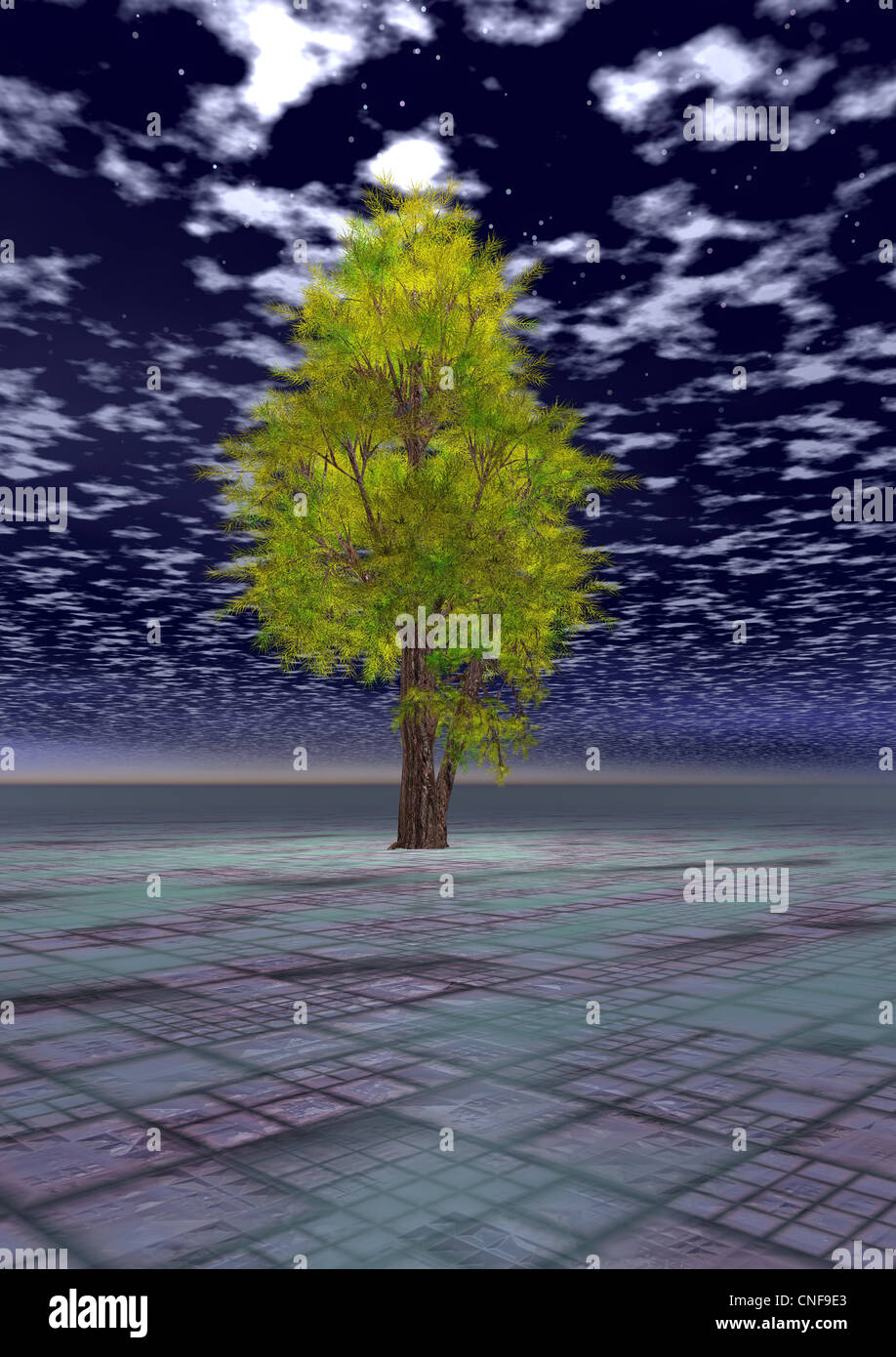 landscape and tree and sky Stock Photo - Alamy