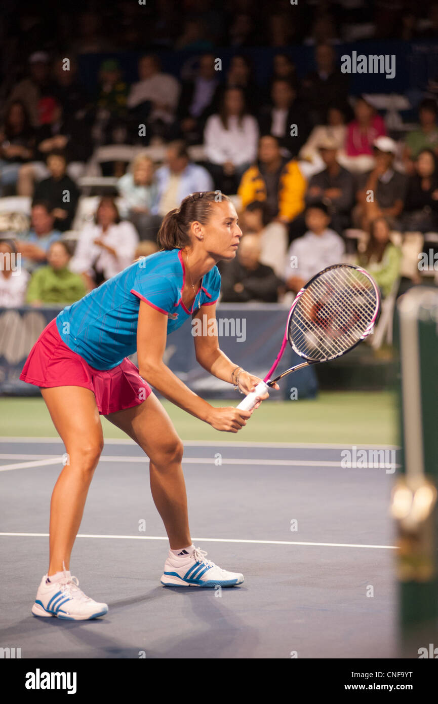 Professional tennis player, Flavia Pennetta Stock Photo - Alamy