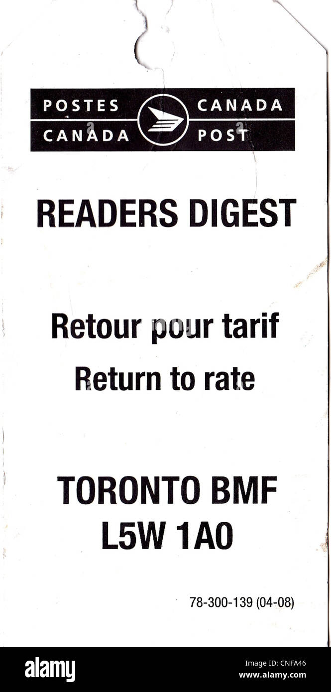 Canada Post uses various tags and labels on equipment such as Mono's ...