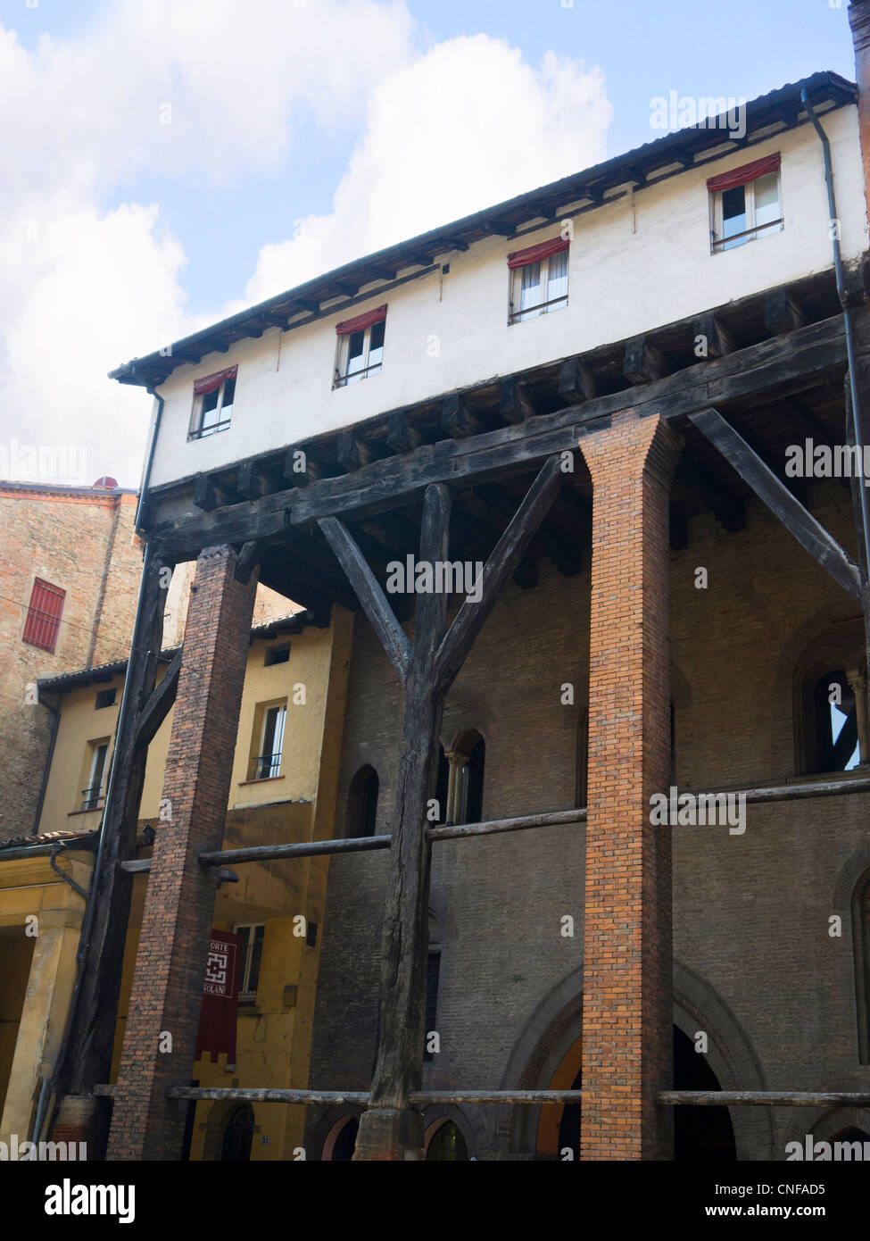 Colonnade in the Beautiful Medieval City of Bologna Italy Stock Photo ...