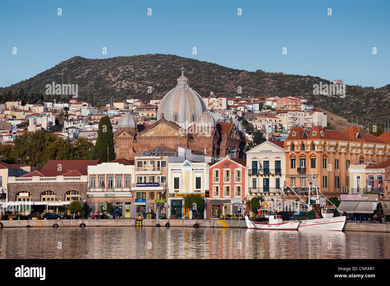 Mytilini harbor Lesbos Greece Stock Photo - Alamy