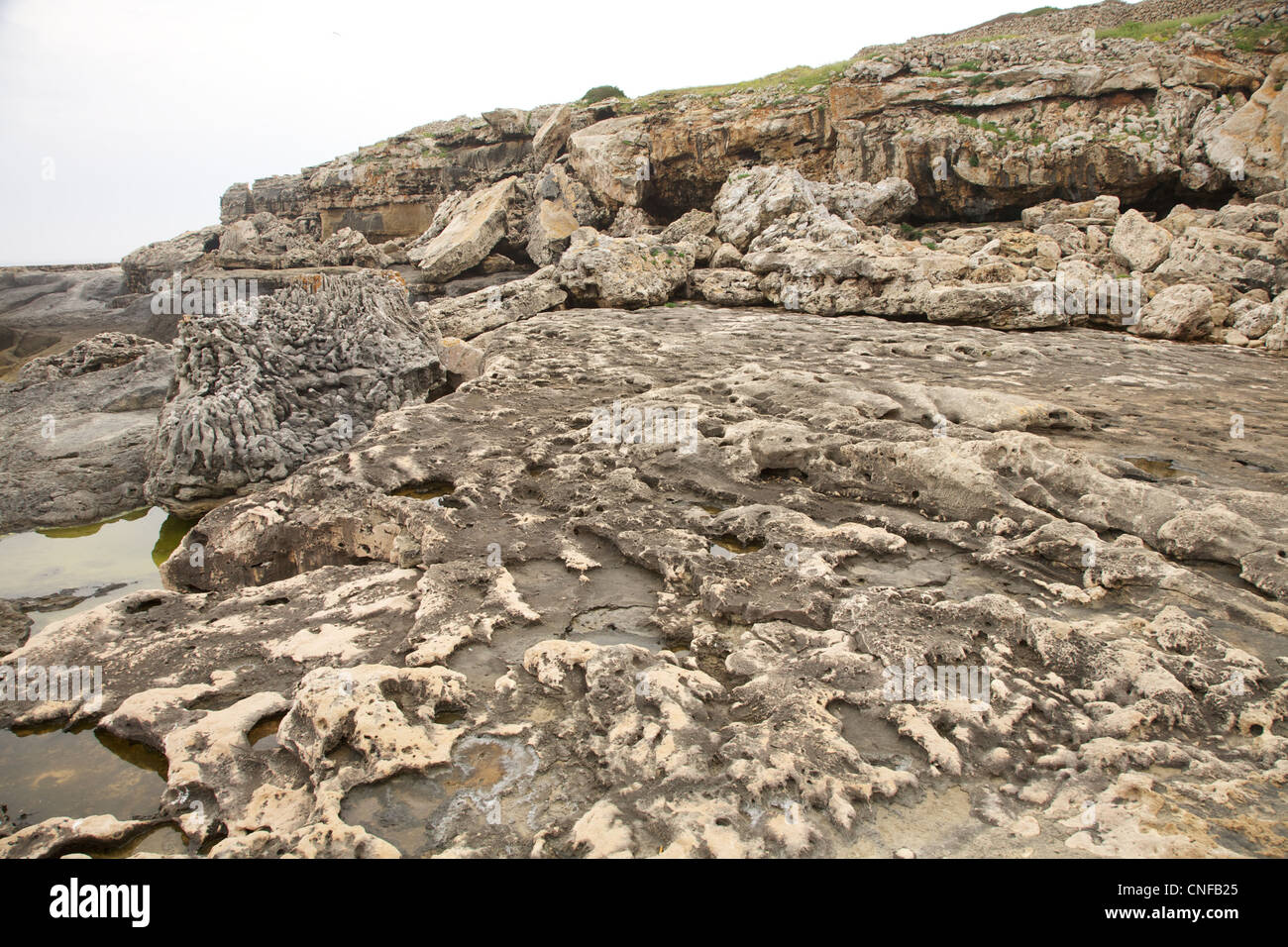 rock seaside at Menorca island in Spain Stock Photo - Alamy