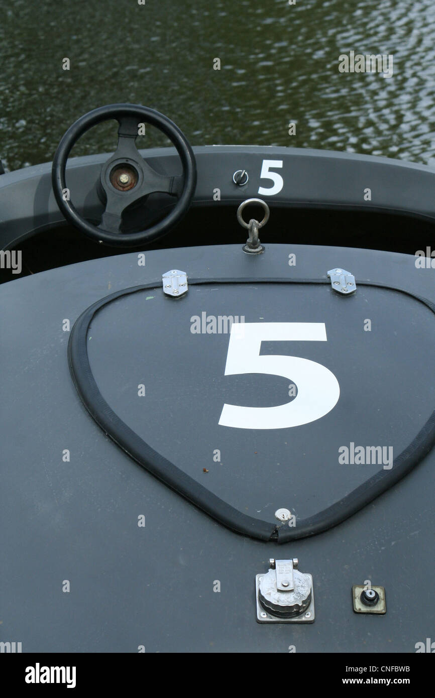 Electric boat number 5 Stock Photo - Alamy