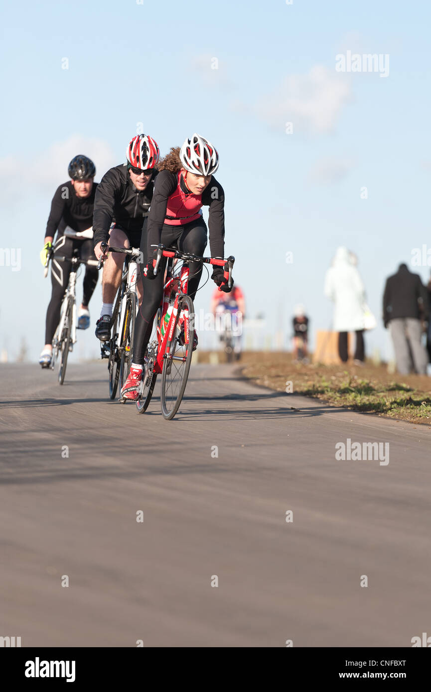 February TT time trial cycling as part of a duathalon , tri-athlete ...