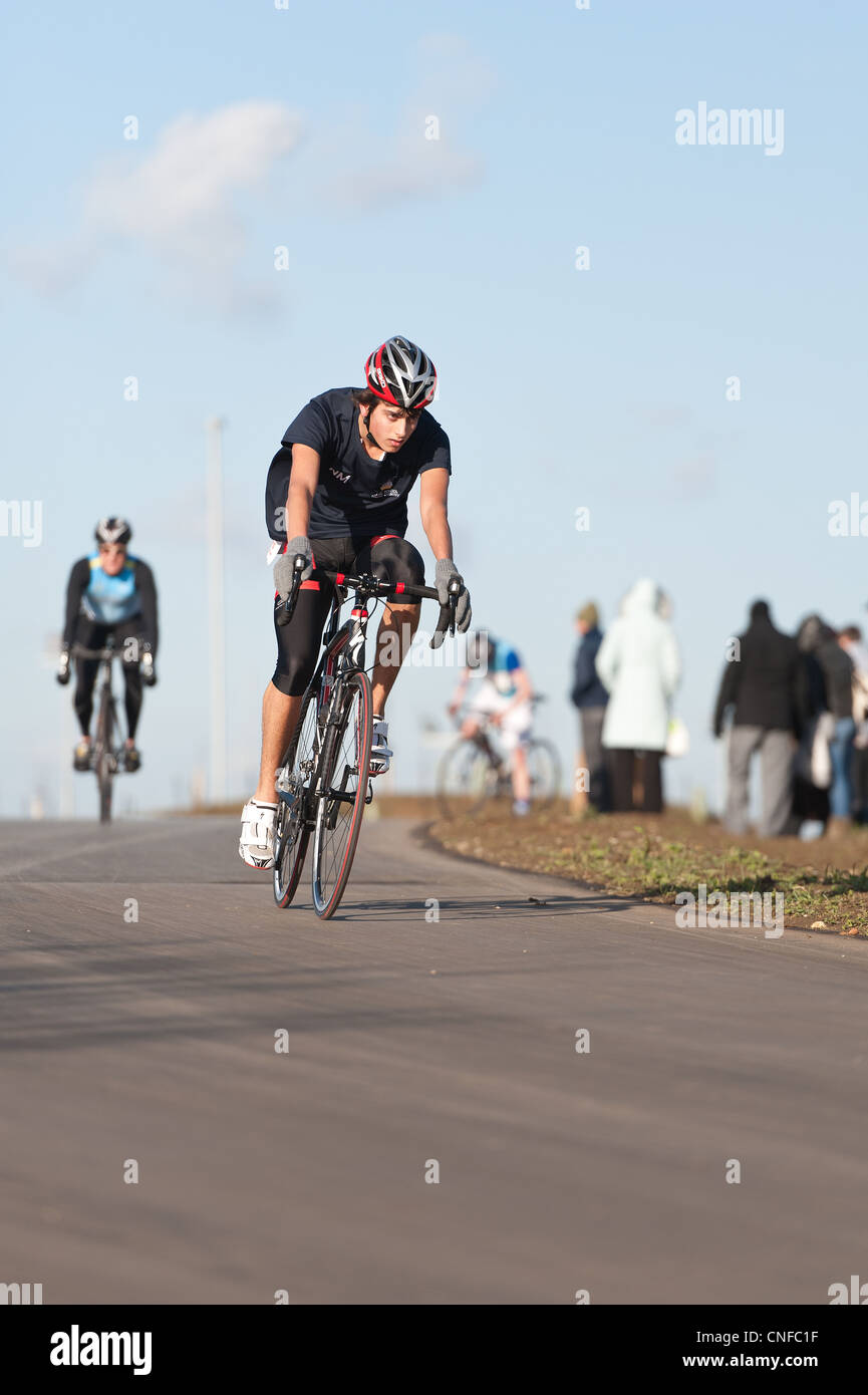 February TT time trial cycling as part of a duathalon , tri-athlete ...