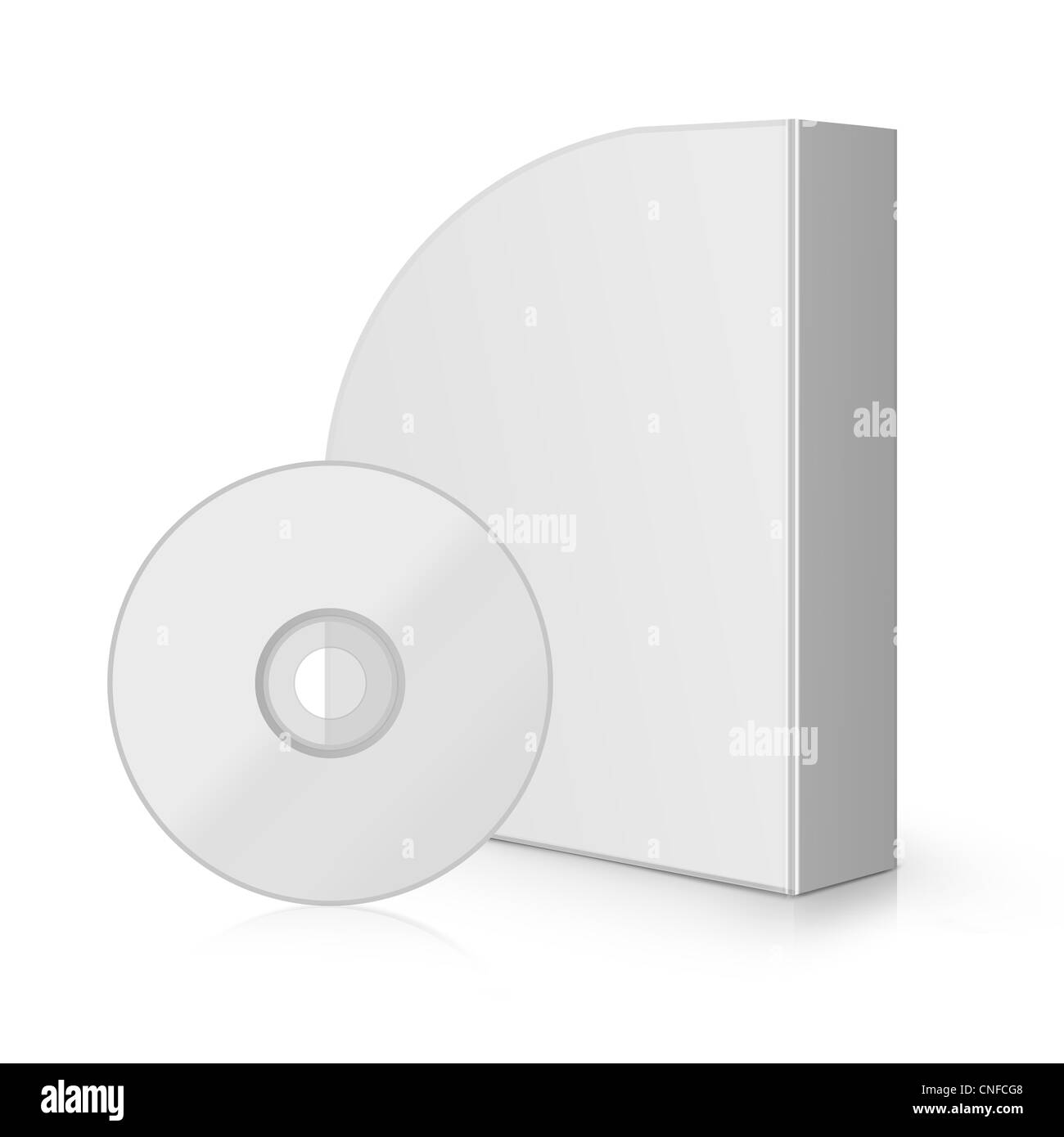 Modern Software Box, blank box with DVD or CD Stock Photo - Alamy