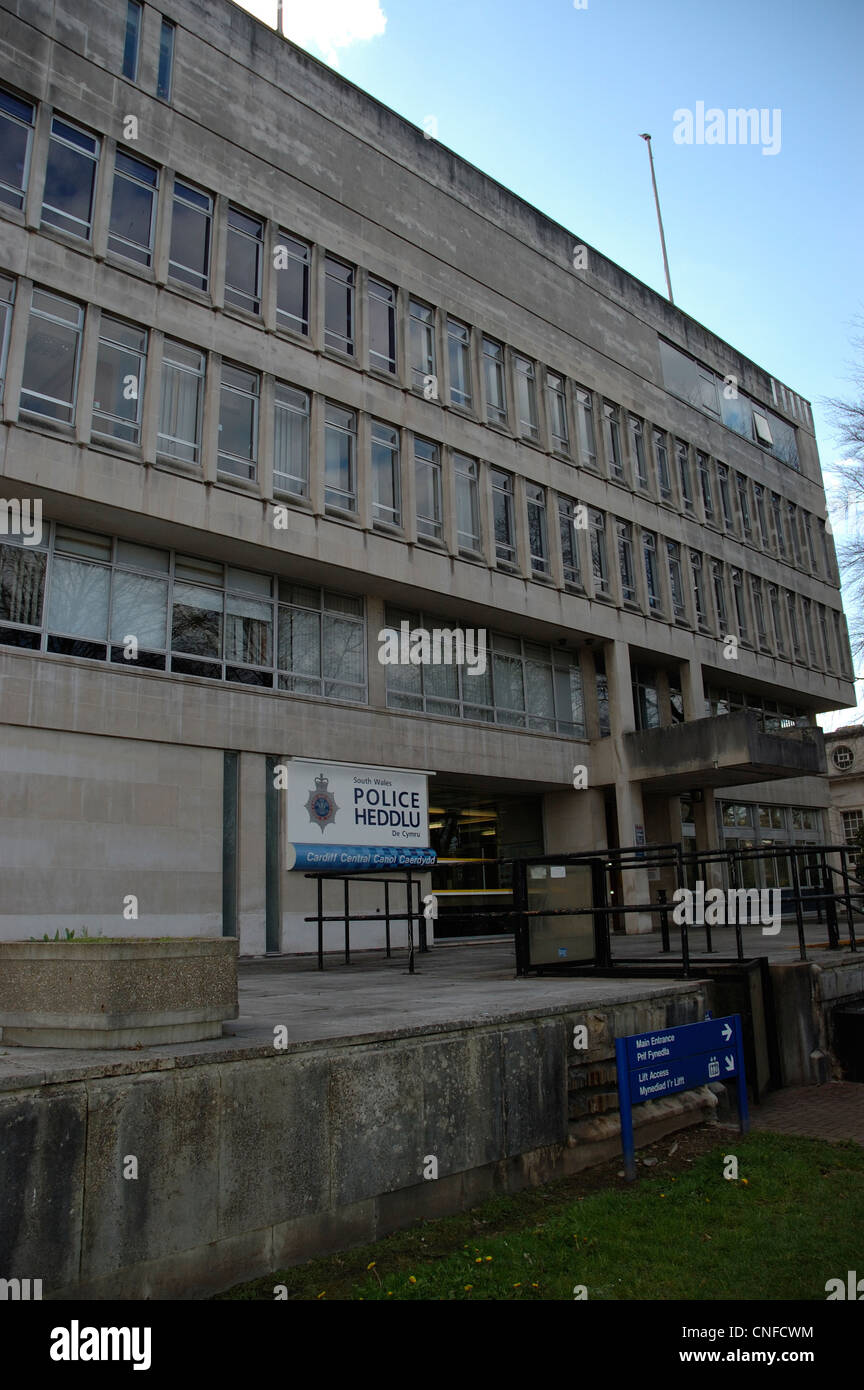 Cardiff central police station Stock Photo - Alamy
