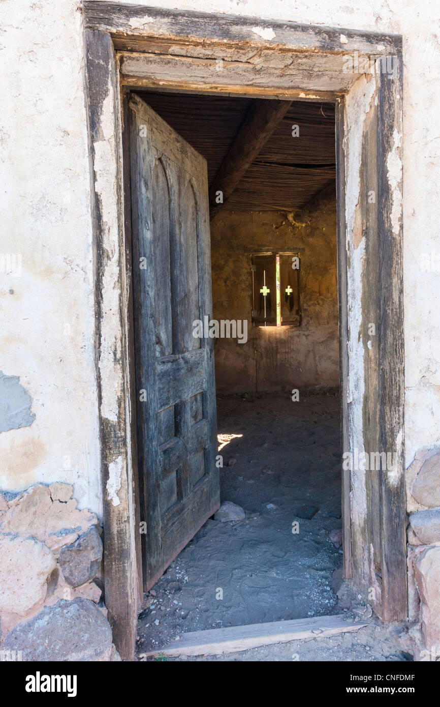Adobe buildings on movie set built for the movie "Streets of Laredo ...