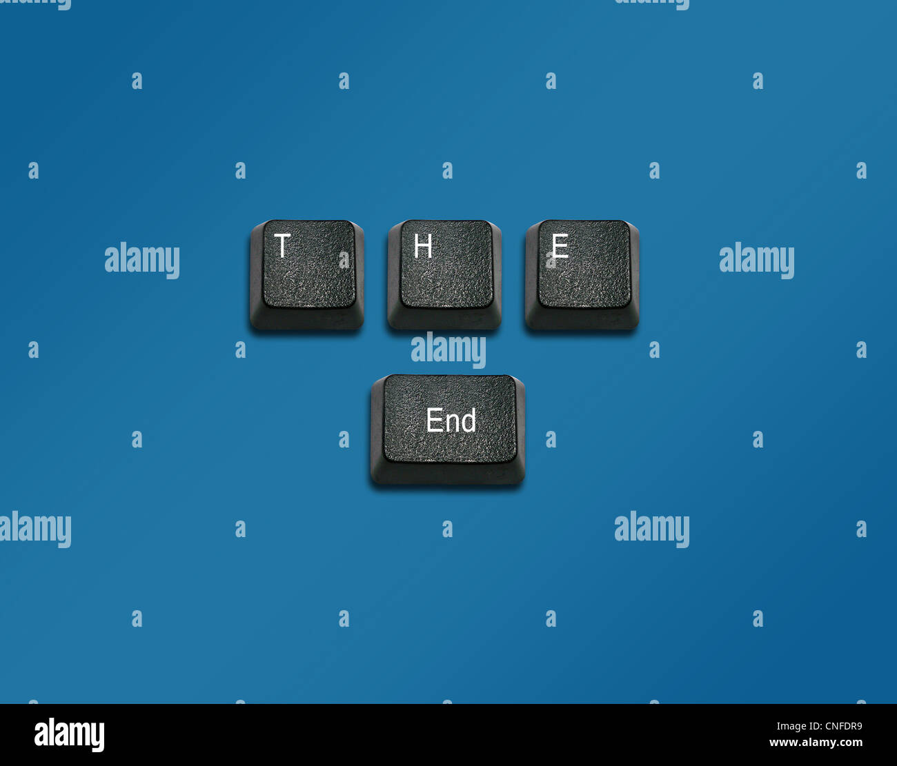 Word The end Made From Computer Keyboard Keys, keyboard buttons with ...