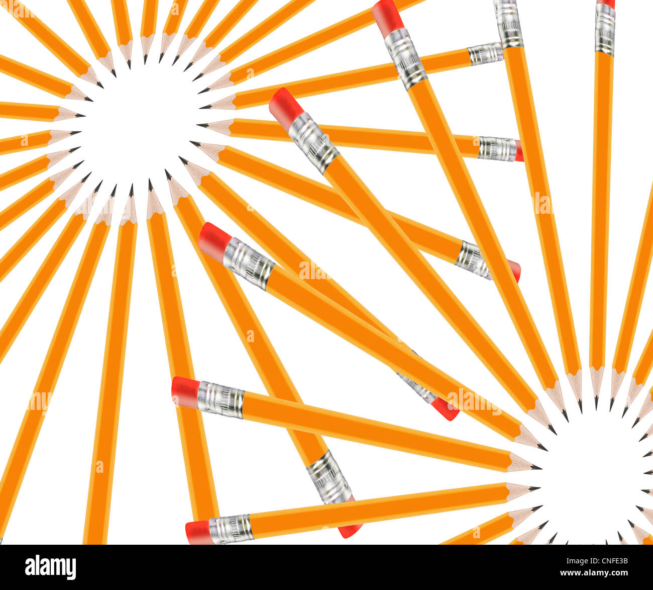 Set of Pencils on white background Stock Photo - Alamy