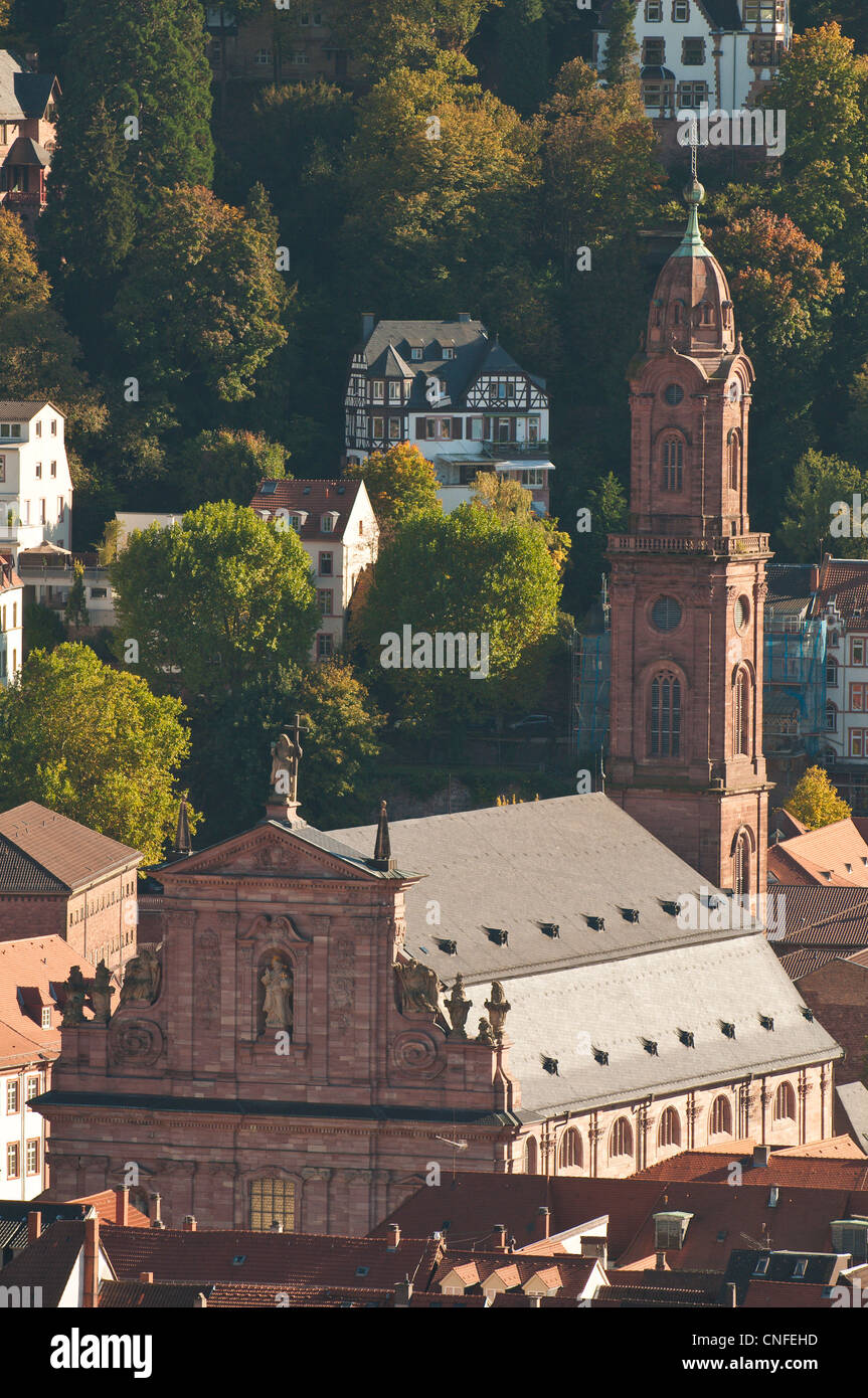 VIew of Heidelberg's Old Town from the Philosophenweg, Heidelberg ...