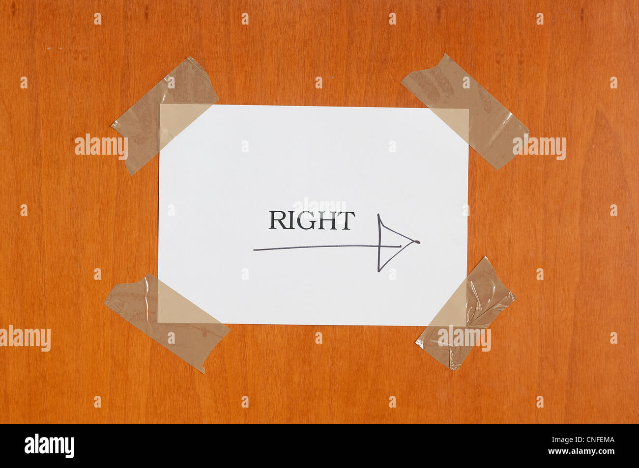 "right" sign on the door Stock Photo - Alamy