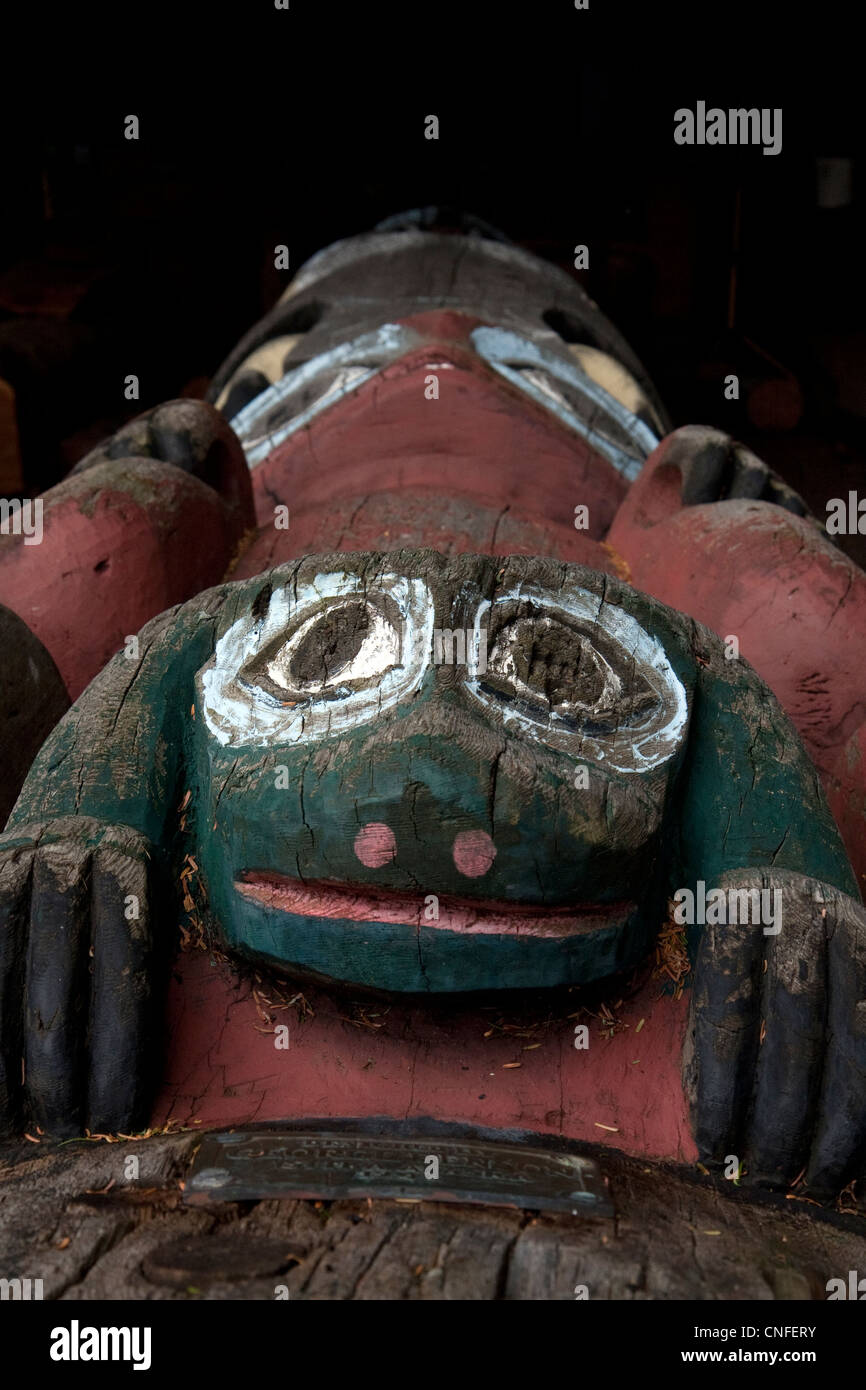 Tlingit totem poles at Sitka National Historical Park, Sitka, Alaska ...