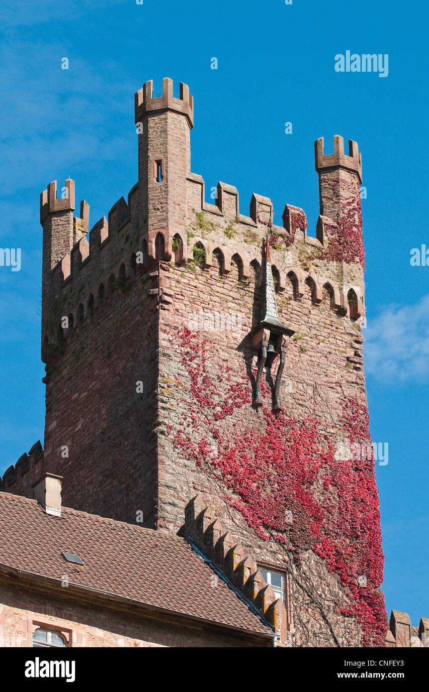 The Mittelburg (Middle Castle) in Neckarsteinach, Germany Stock Photo ...