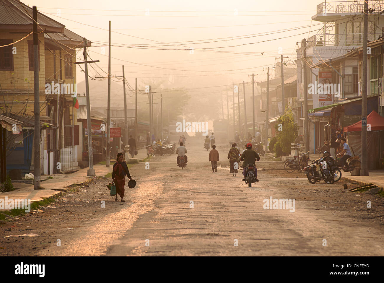 Myanmar people street golden hi-res stock photography and images - Alamy