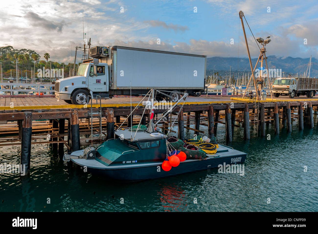 Local fishing boat loaded with a fresh catch of sea urchins reaching ...