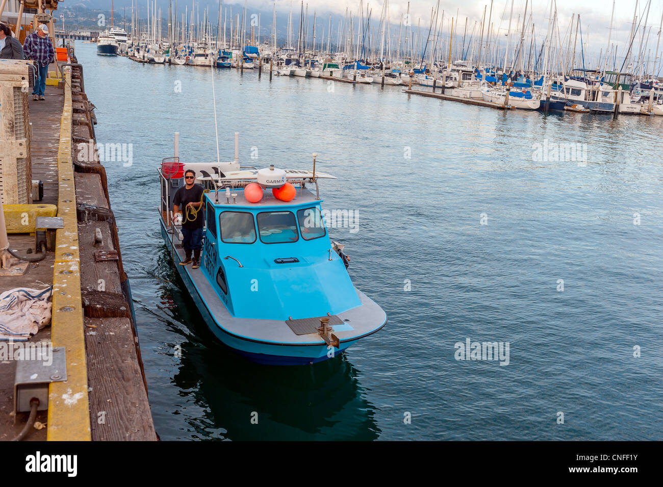 Local fishing boat loaded with a fresh catch of sea urchins reaching ...