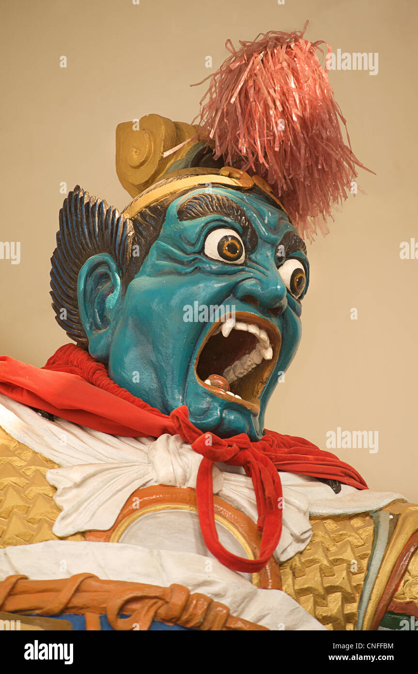Chinese temple guardians, Lashio Guanyin Temple, Lashio, Burma. Kuan ...