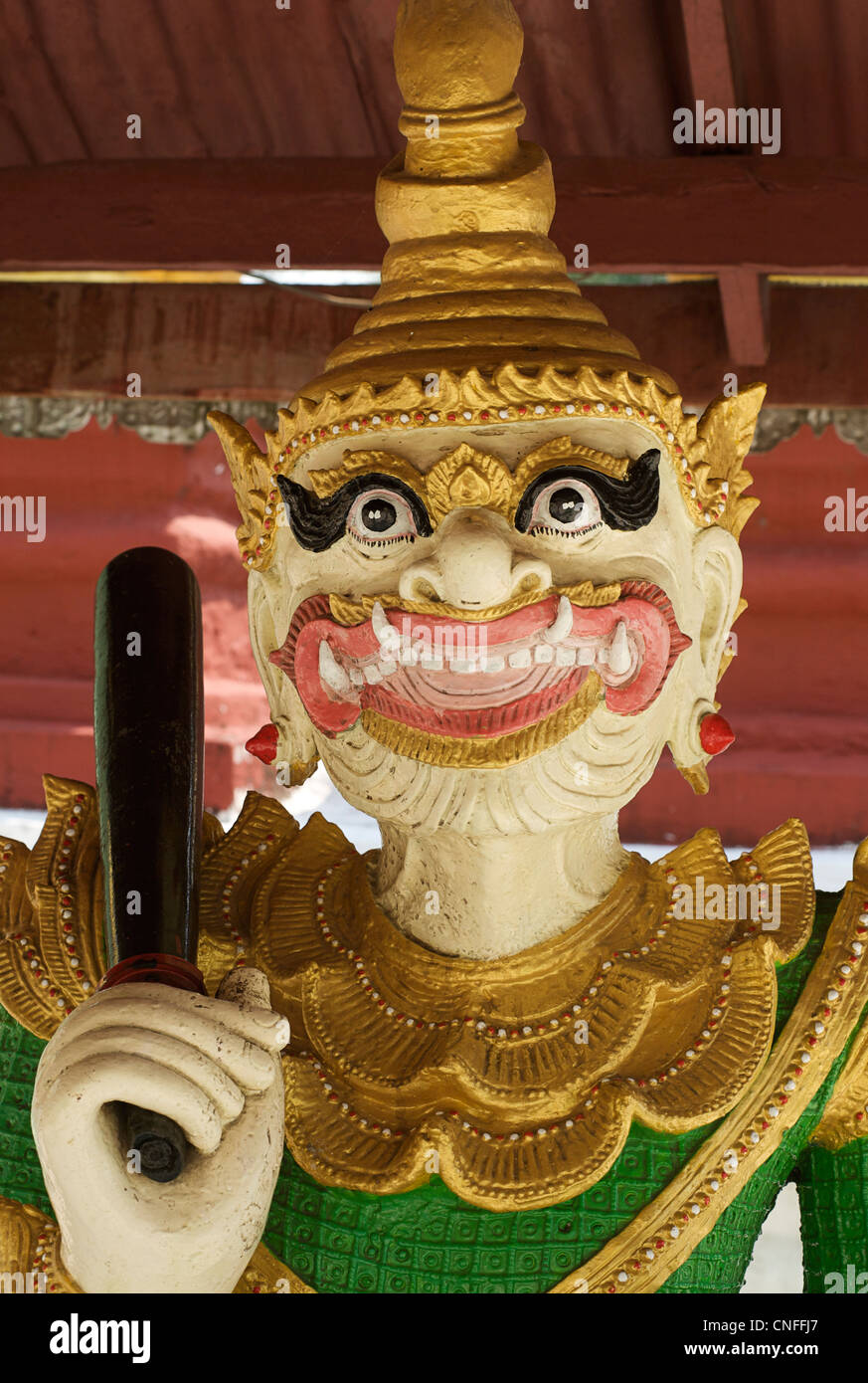 Guardian statue at Mahamyatmuni Paya, Hsipaw, Shan State, Burma Stock ...