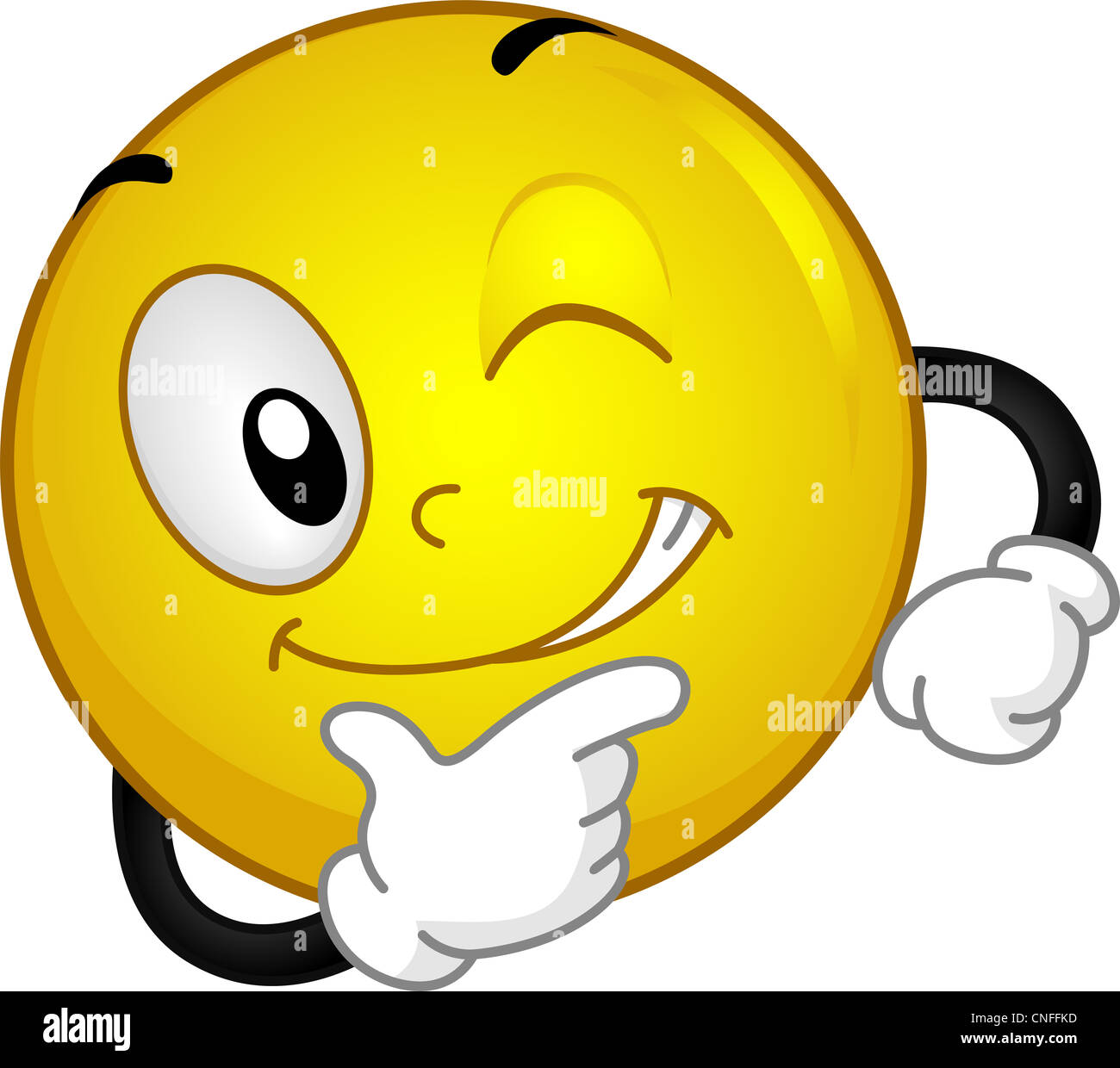 Illustration of a Smiley Striking a Pose Stock Photo - Alamy