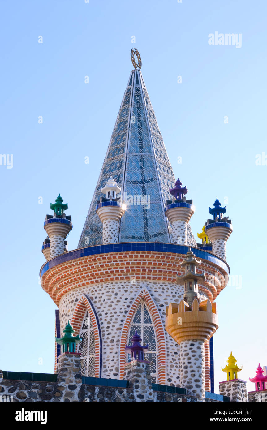 Foco Tonal castle tower with spire and surrounding turrets at healing ...
