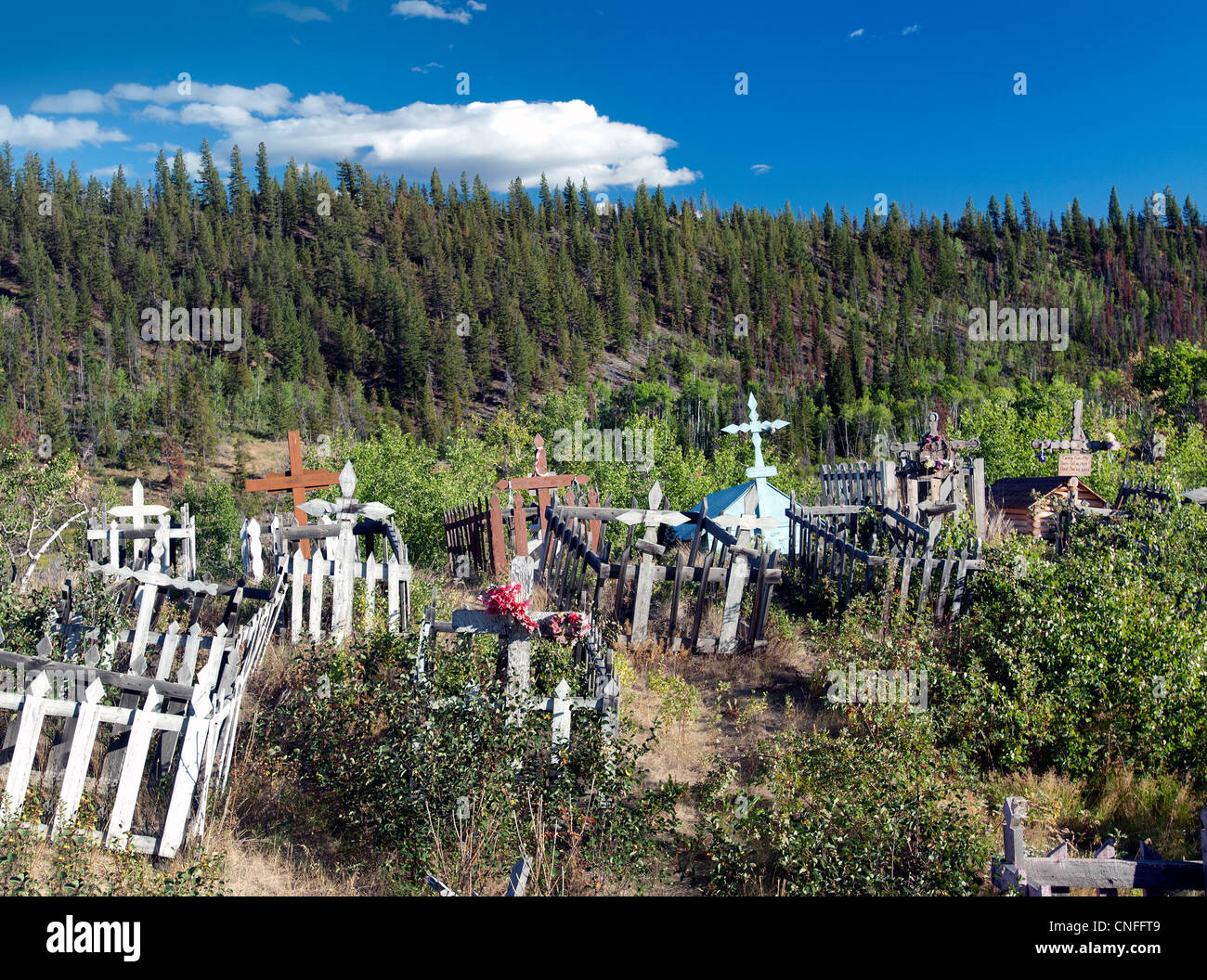 Ancient cemetery in mountains Stock Photo - Alamy