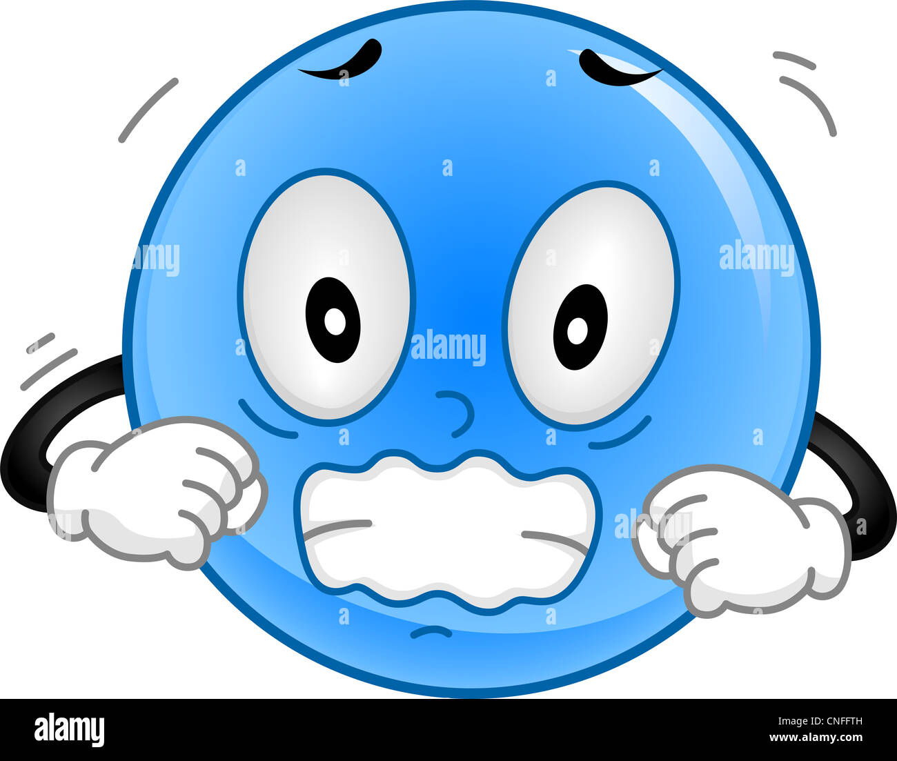 Illustration of a Shivering Smiley Stock Photo - Alamy