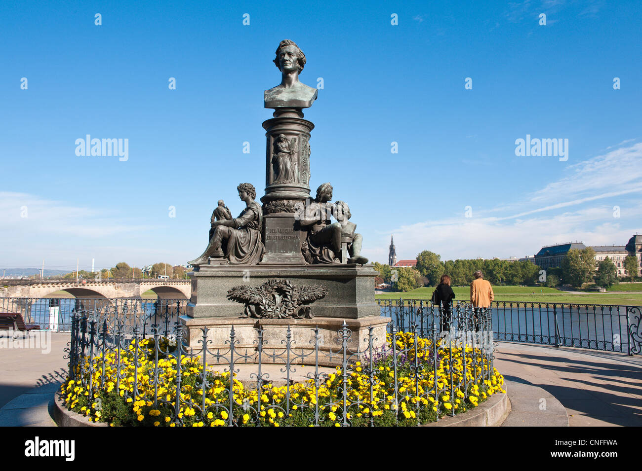 Four Times of Day sculpture on the Bruhl's Terrace, Dresden, Germany ...