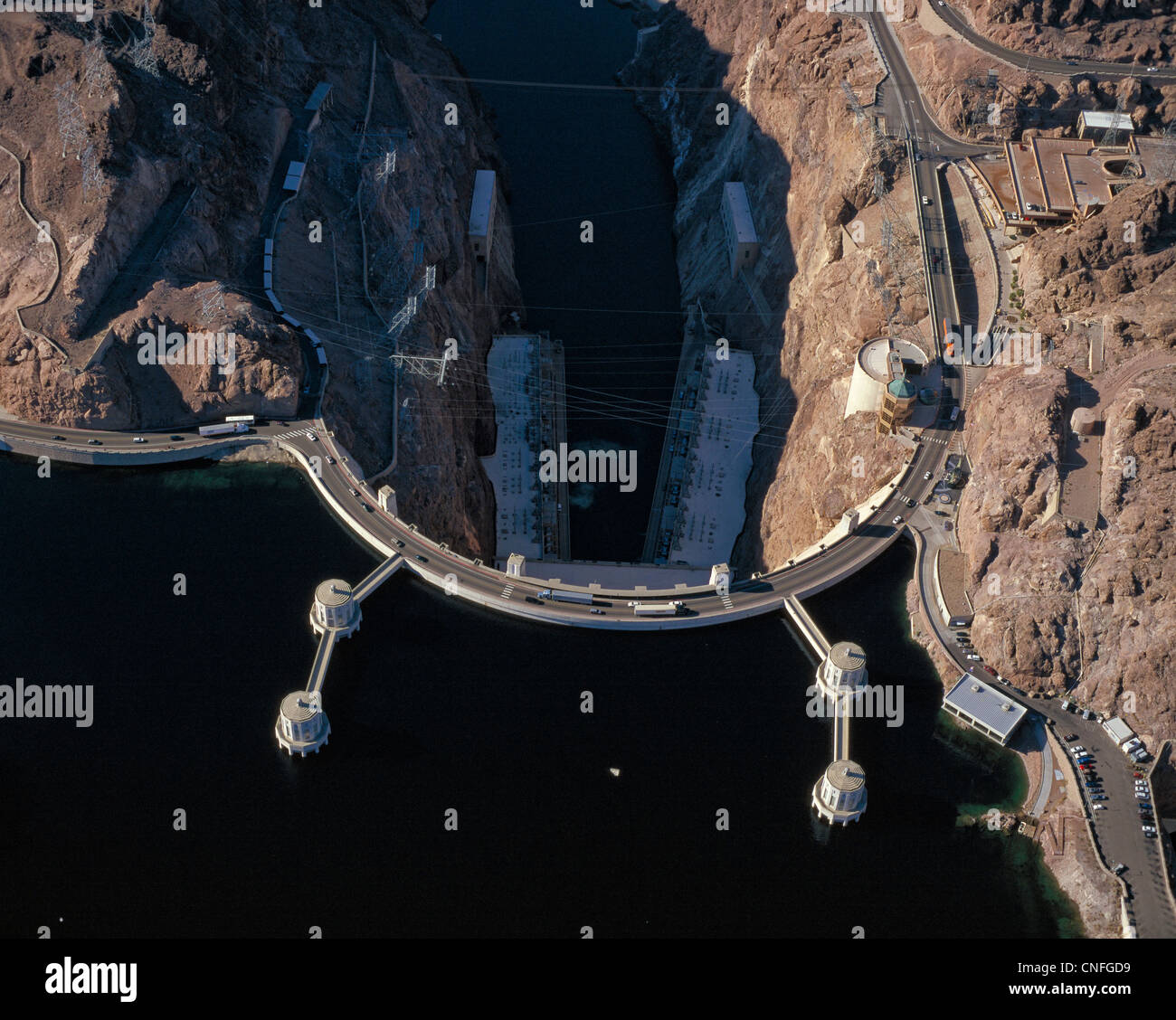 Aerial photography of hoover dam hi-res stock photography and images ...