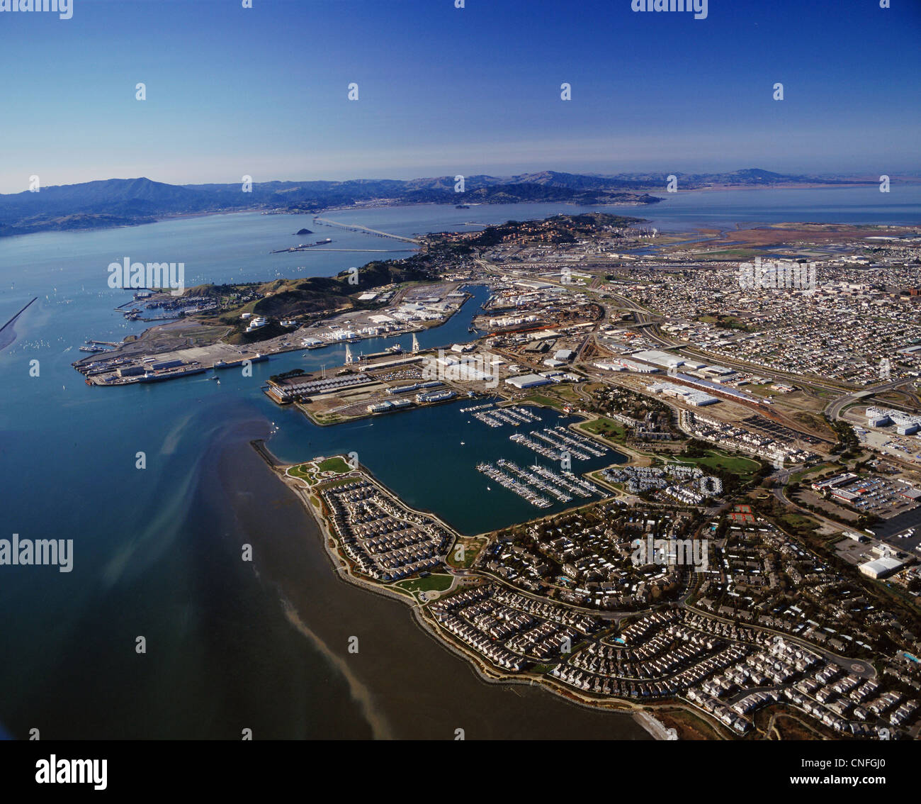 aerial photography Richmond, Contra Costa county California Stock Photo ...