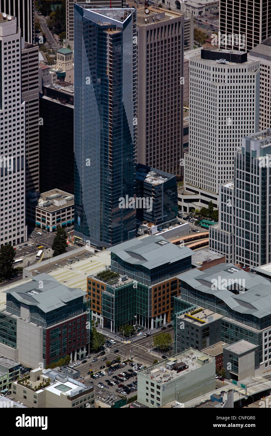 aerial photograph Millenium tower, Foundry Square, Transbay skyscrapers ...