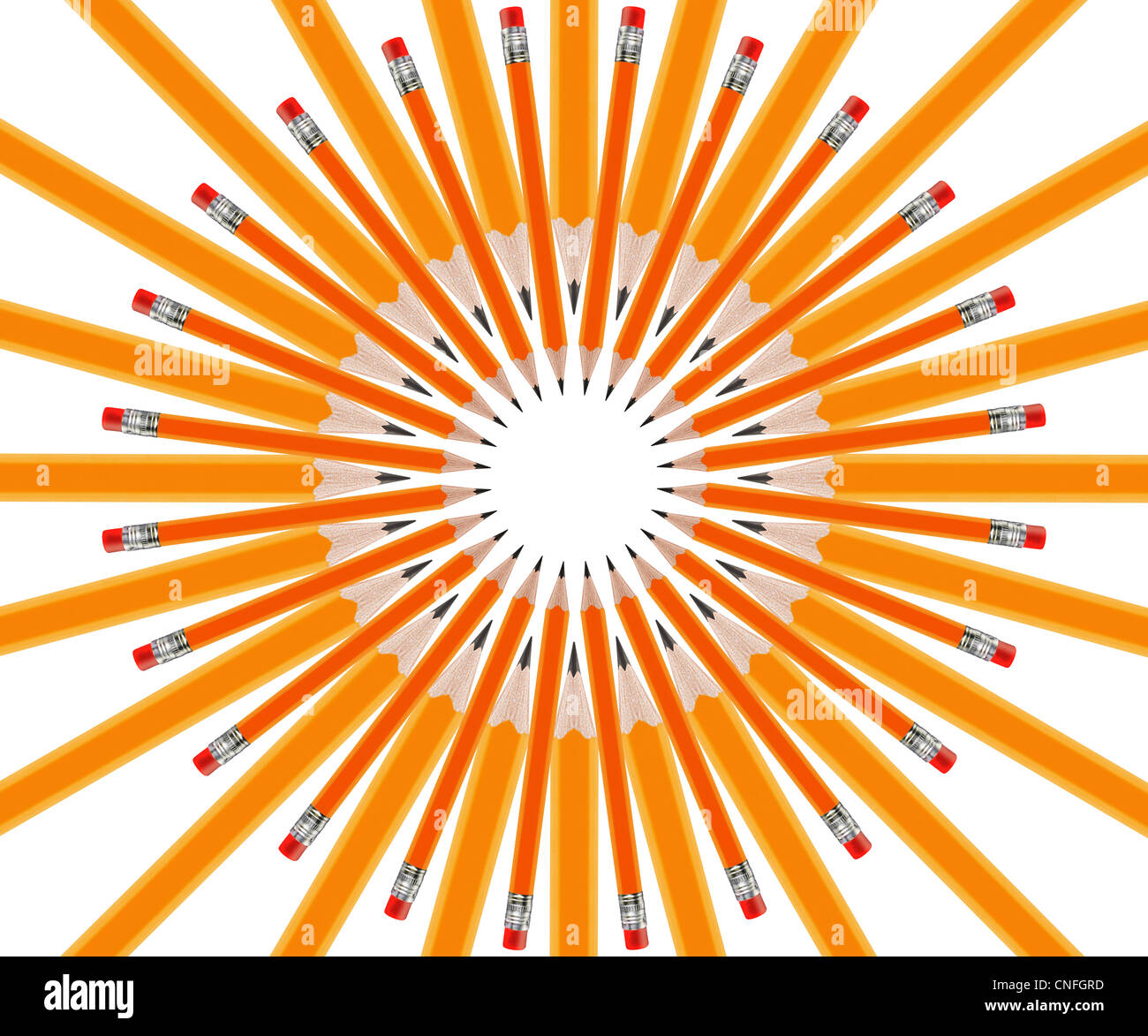 Set of Pencils on white background Stock Photo - Alamy