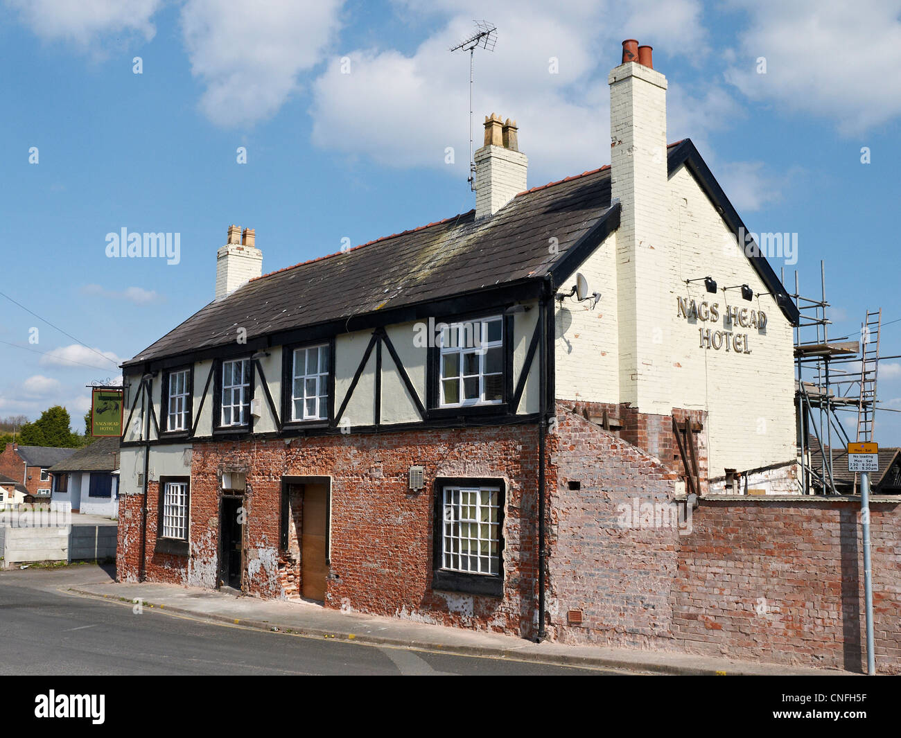 The former Nags Head pub, under renovation for a restaurant, Wheelock ...