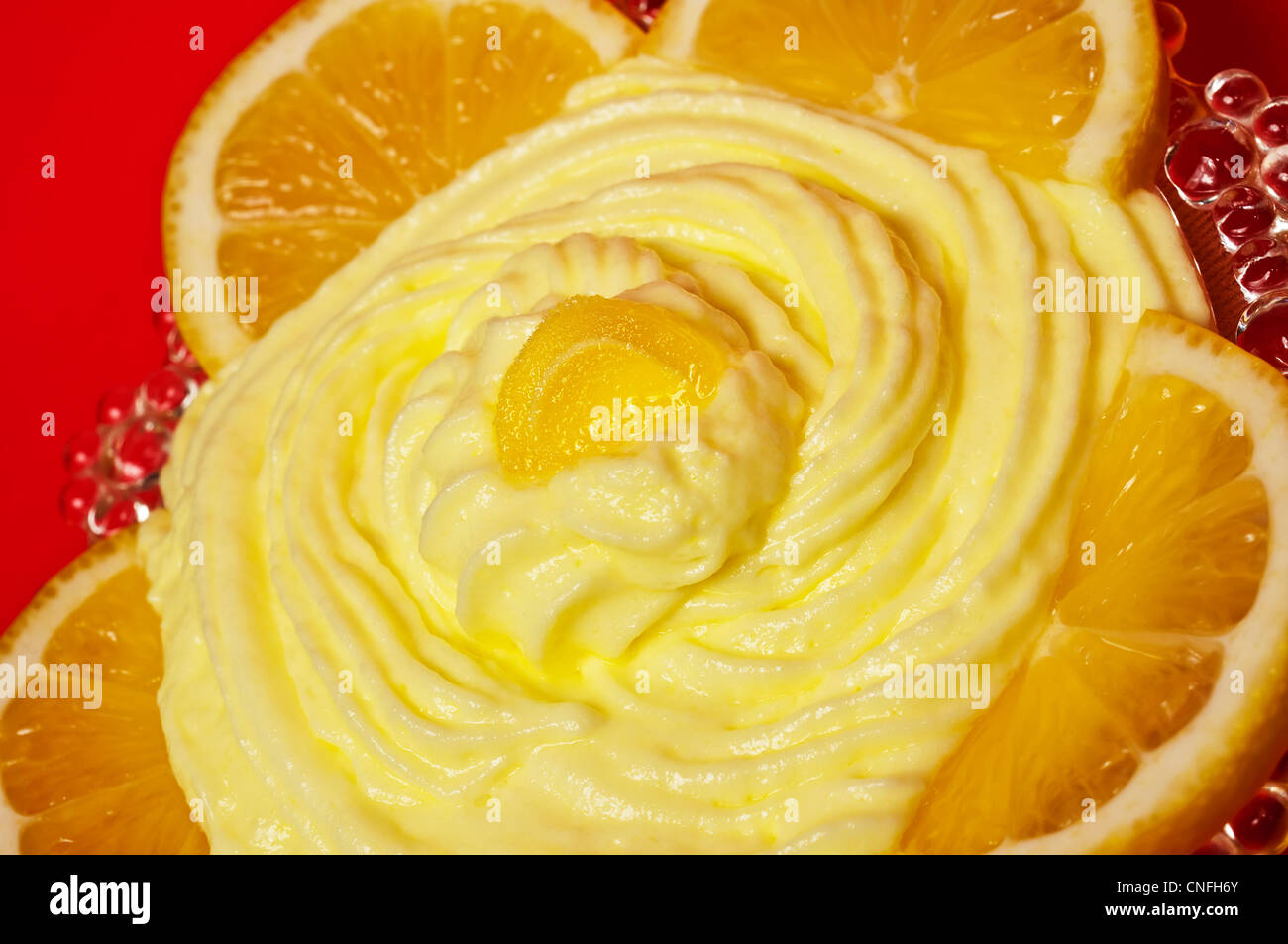 cream with lemon Stock Photo - Alamy